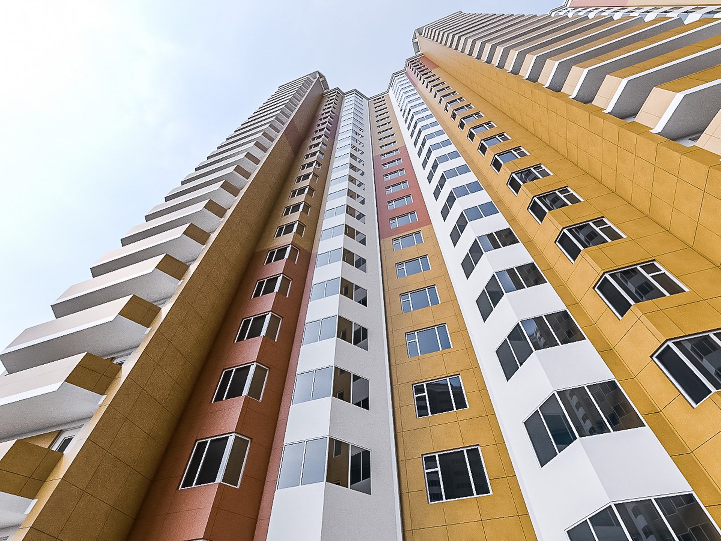 3D model High-rise Residential Apartment Buildings - TurboSquid 1751201