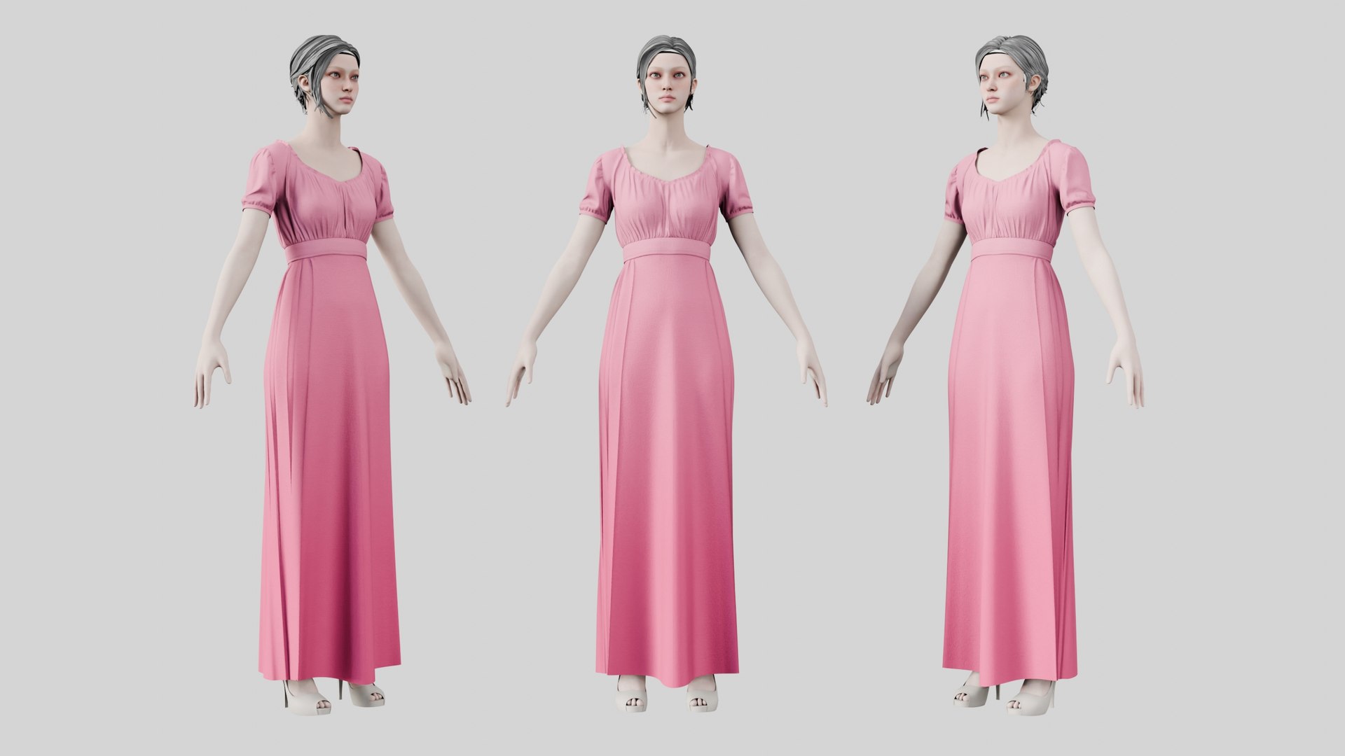 Dress 04 Tickle Me Pink Model - TurboSquid 2431963