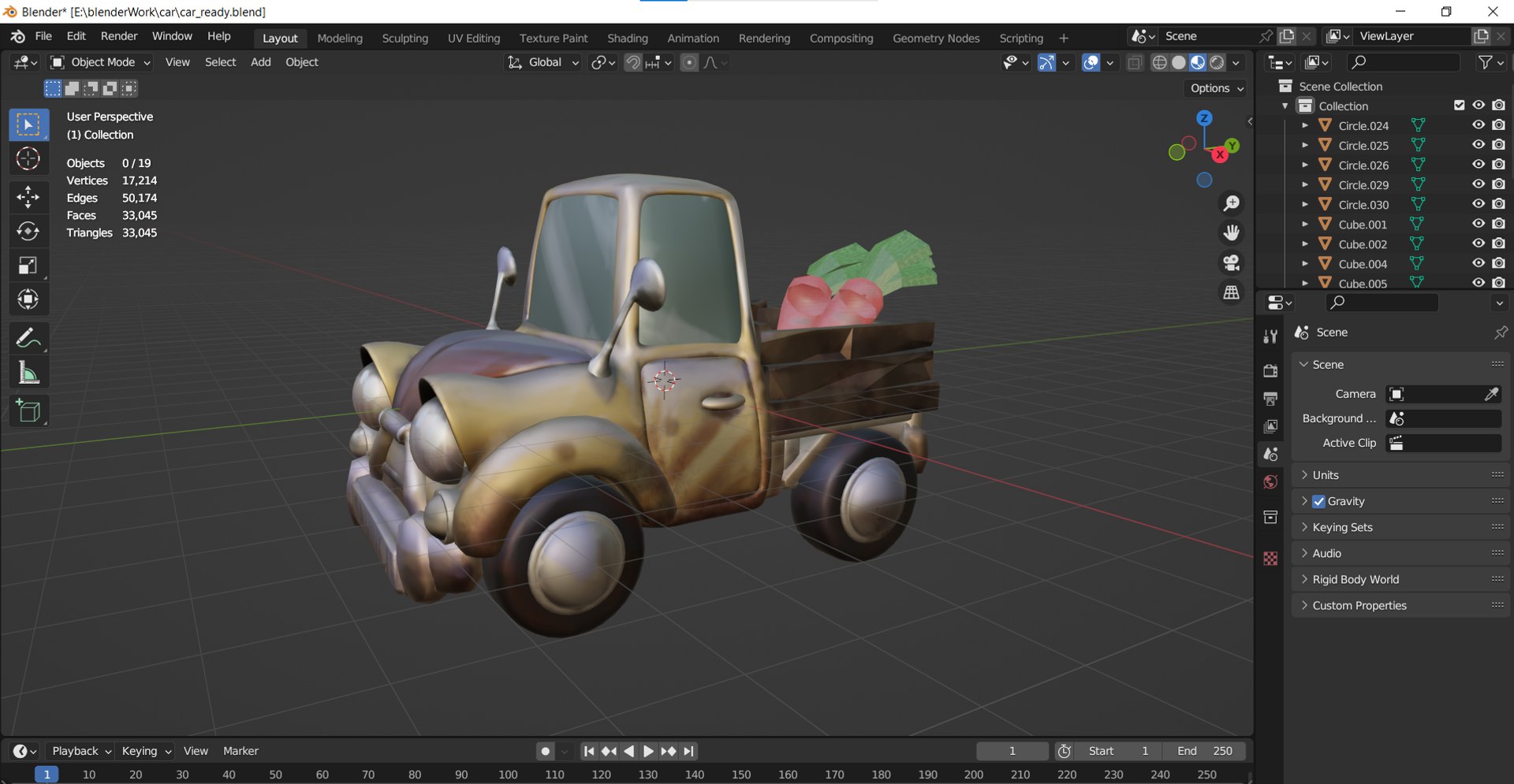 3D Old Truck Car Unity Game Ready Props Low-Poly - TurboSquid 2017639