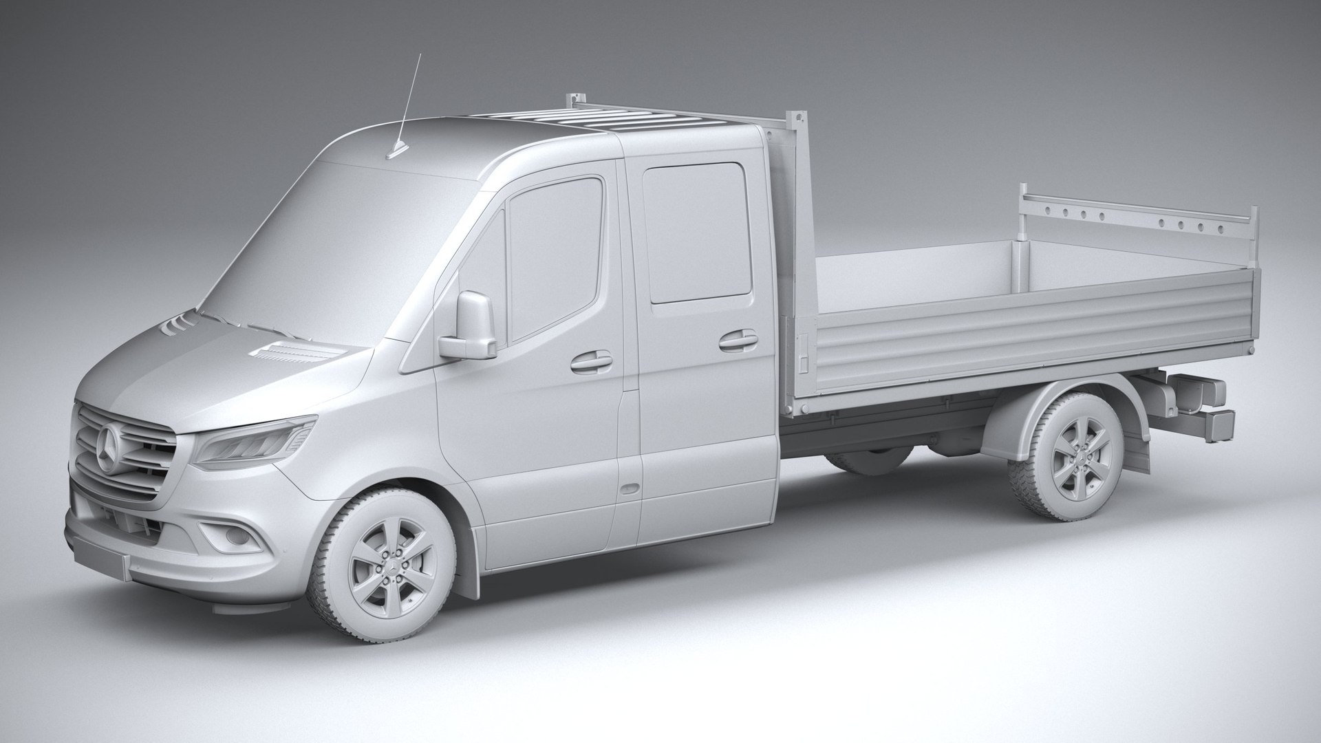 3D Mercedes-Benz Sprinter Pickup Long 2025 - TurboSquid 2414993