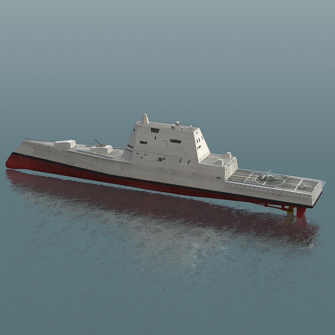 uss zumwalt ddg-1000 destroyers 3d model