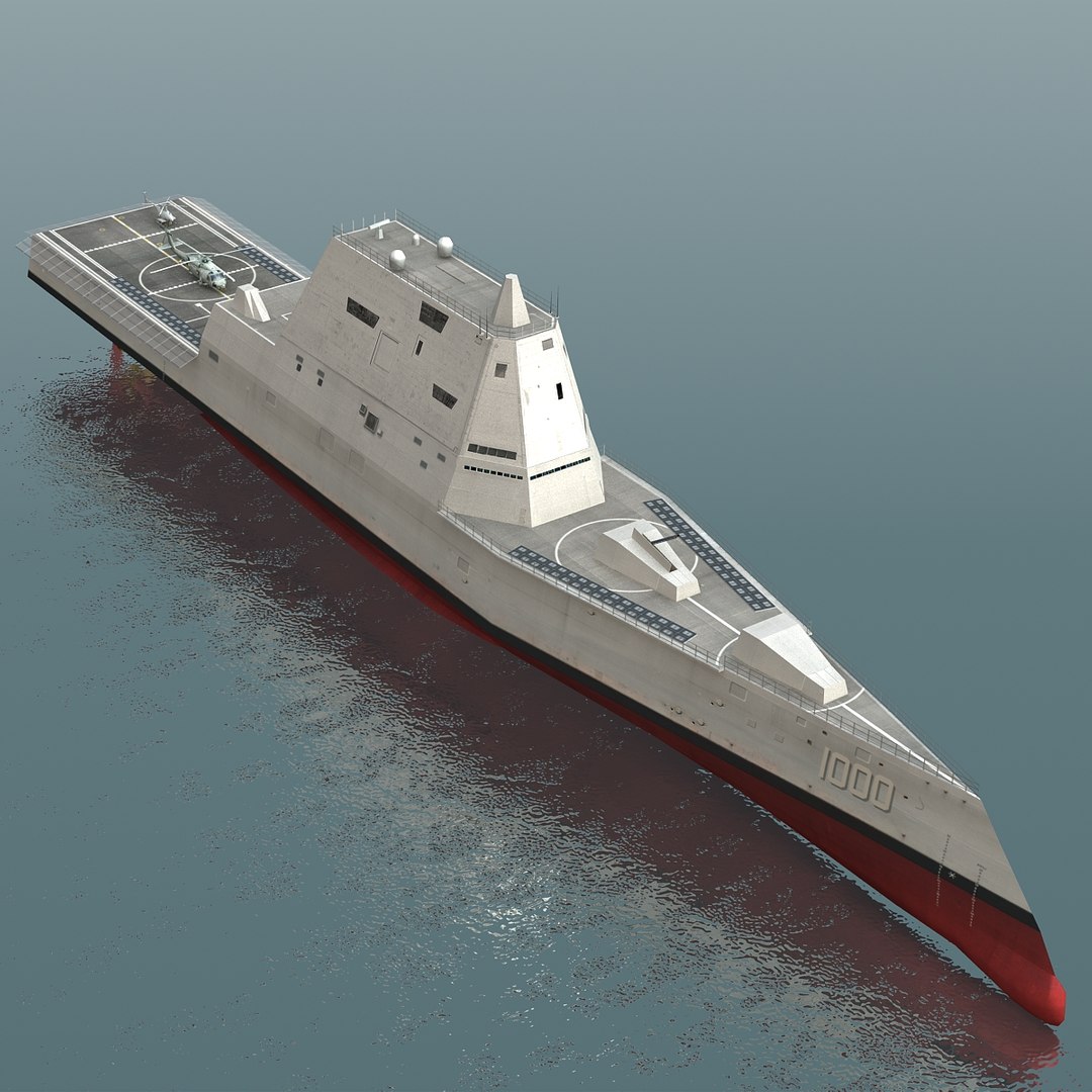 uss zumwalt ddg-1000 destroyers 3d model