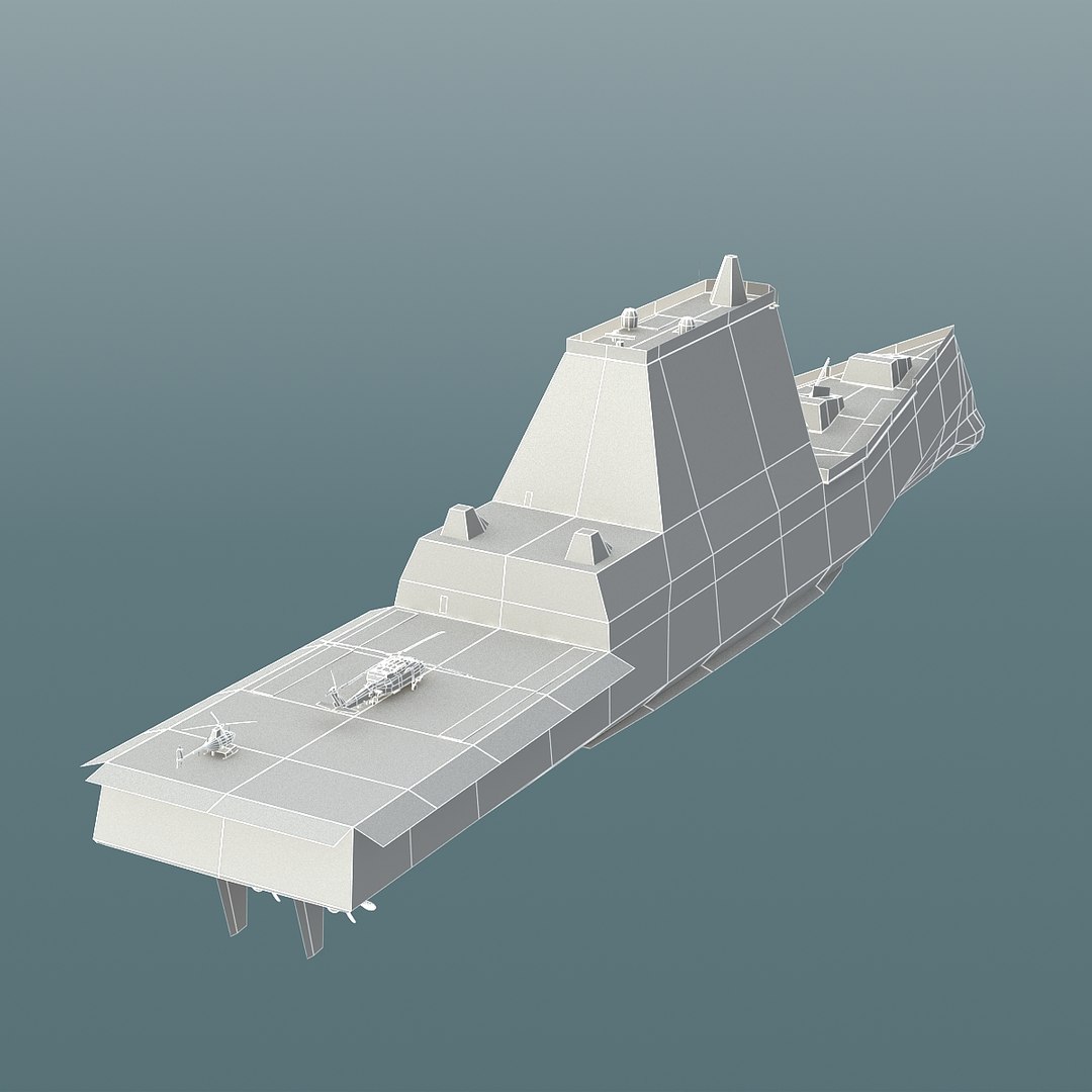 uss zumwalt ddg-1000 destroyers 3d model