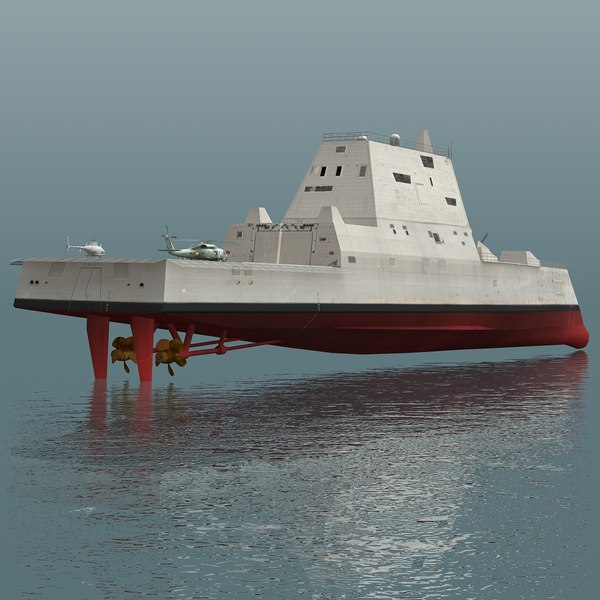 uss zumwalt ddg-1000 destroyers 3d model