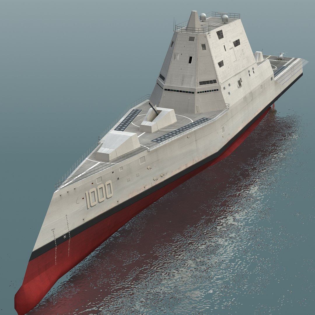 uss zumwalt ddg-1000 destroyers 3d model