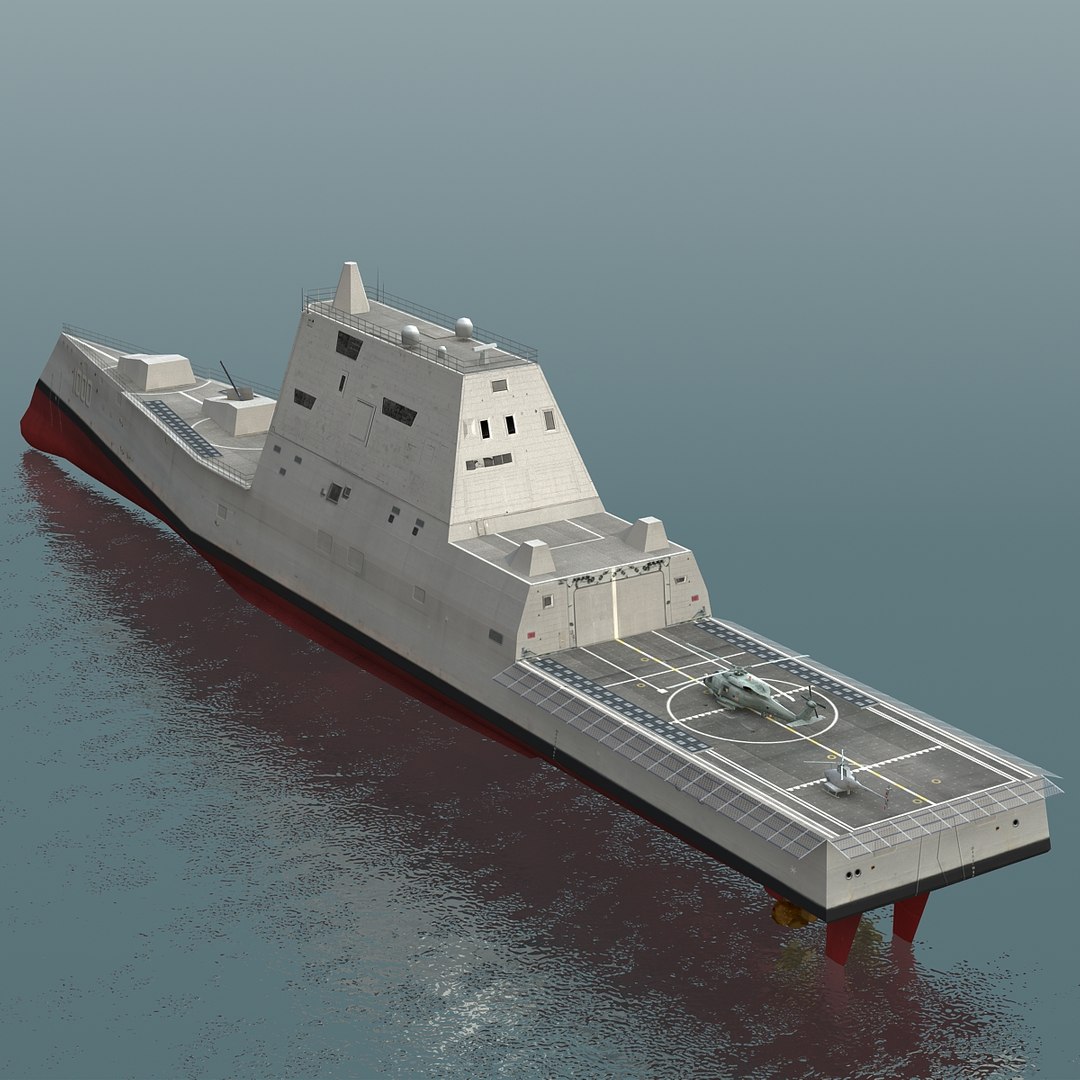 uss zumwalt ddg-1000 destroyers 3d model