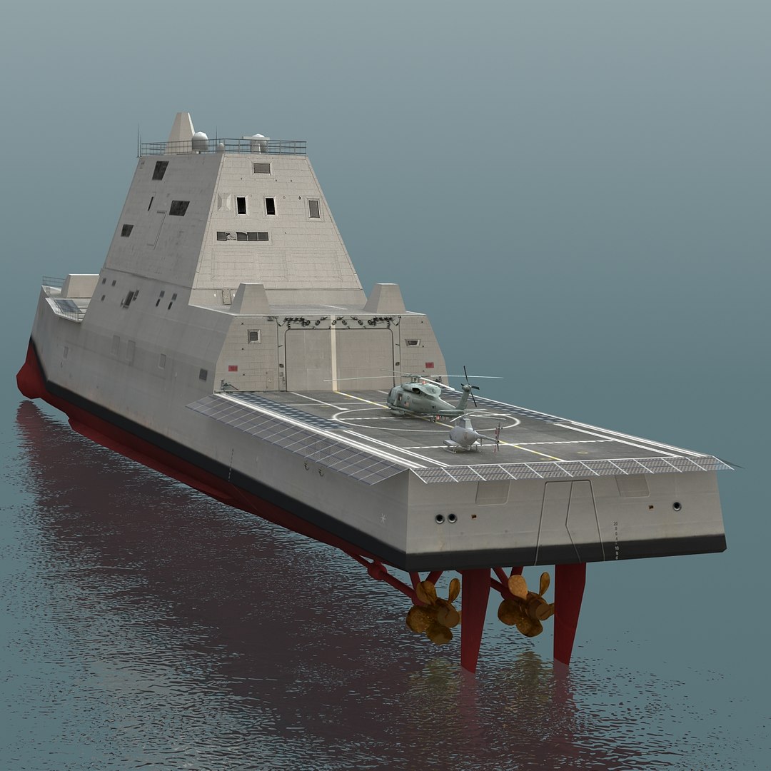 uss zumwalt ddg-1000 destroyers 3d model