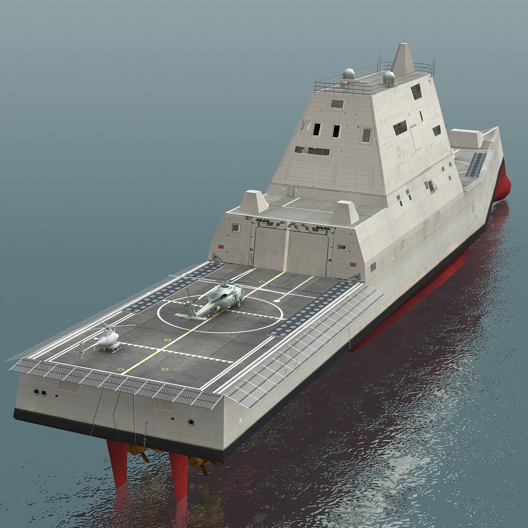 uss zumwalt ddg-1000 destroyers 3d model