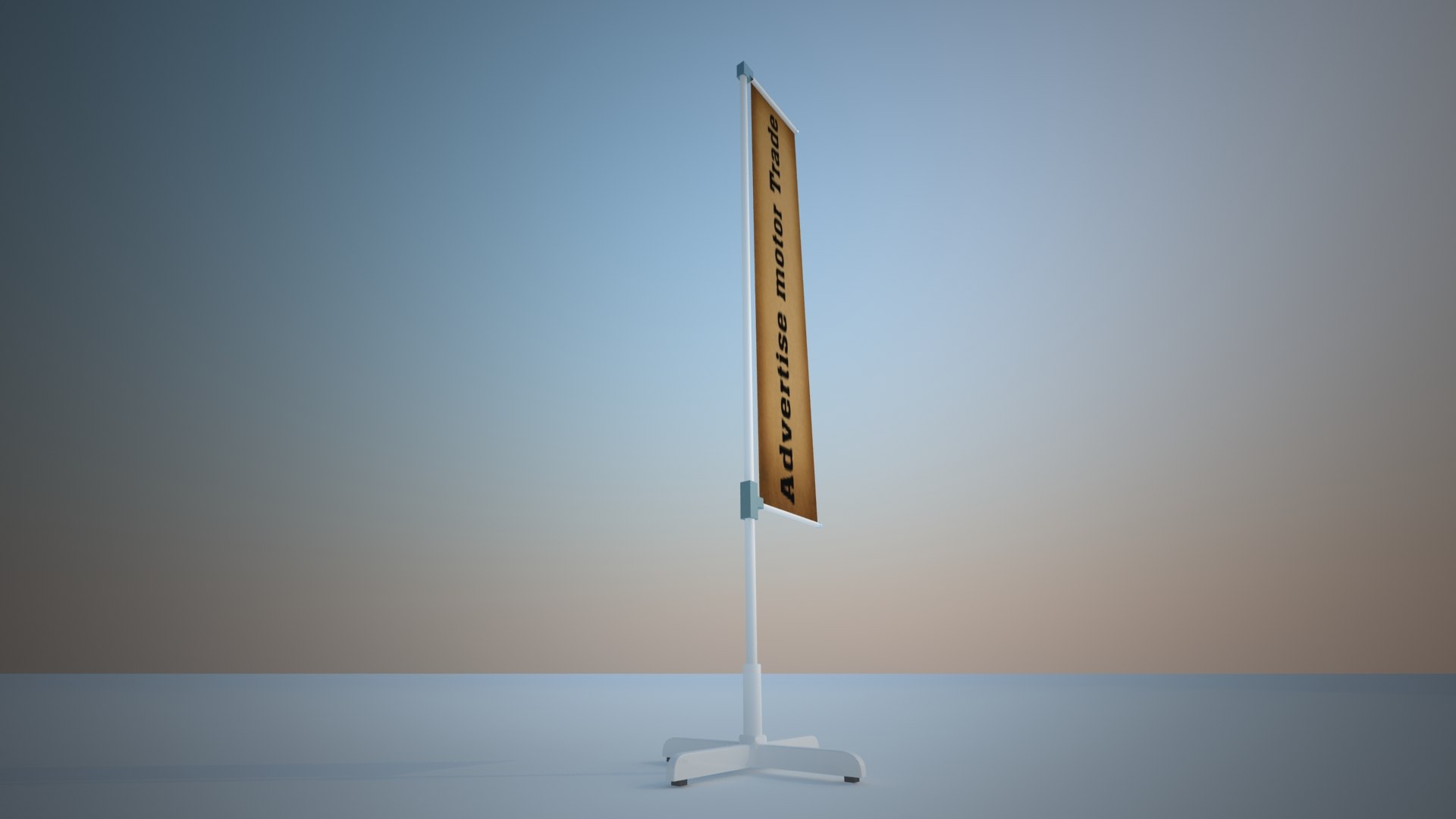 stand flag modul advertising 3d model