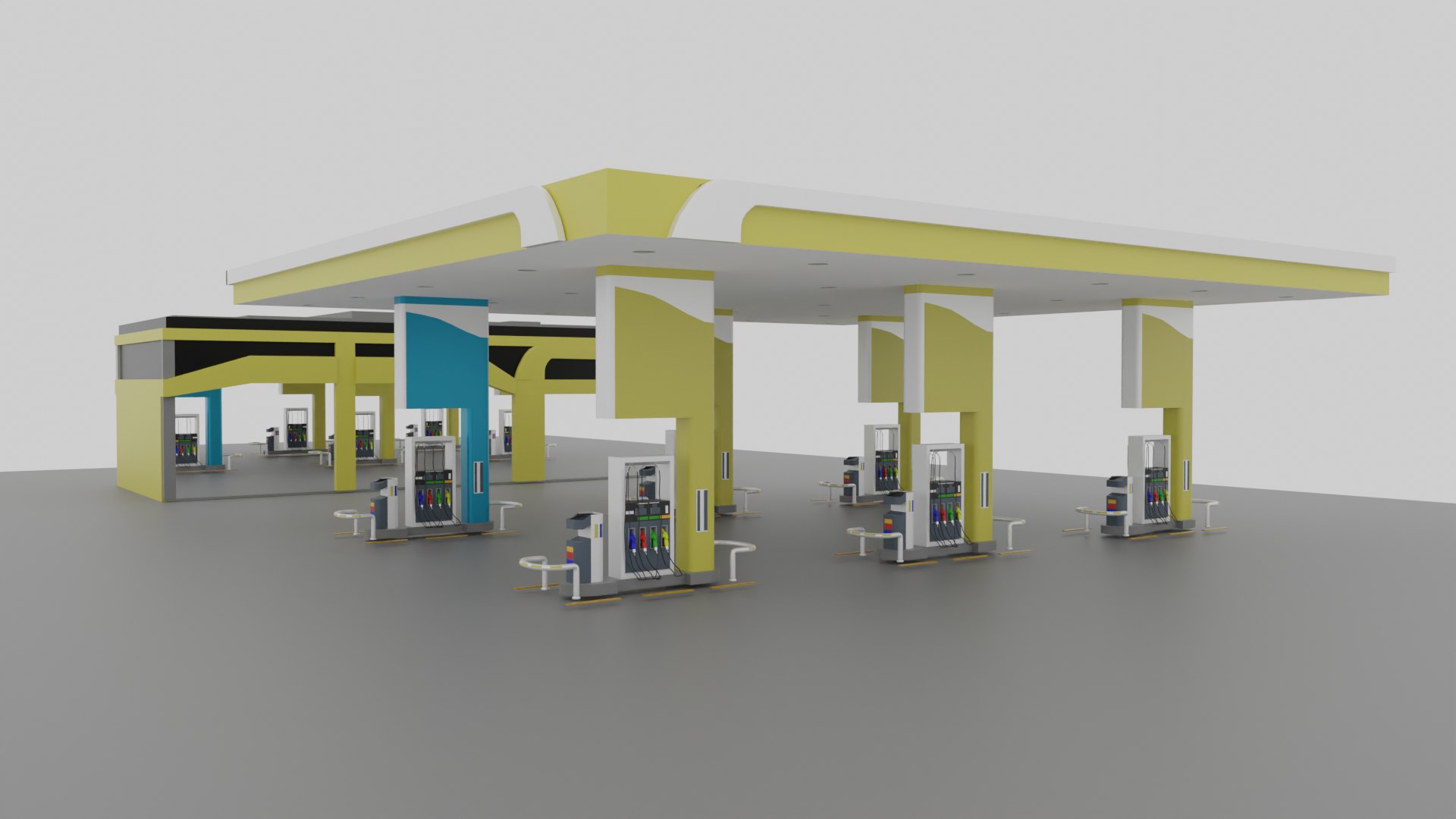 3D Model Gas Station - TurboSquid 1923950