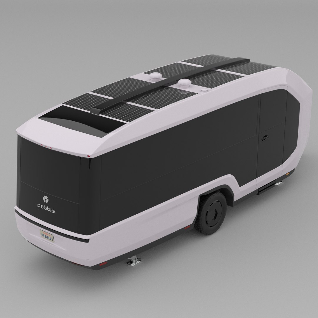Pebble Flow Electric Travel Trailer White Model - TurboSquid 2202231