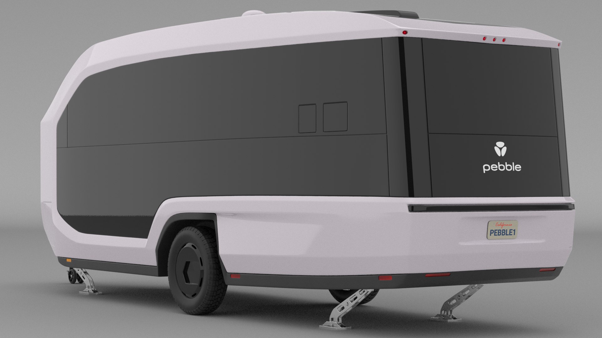 Pebble Flow Electric Travel Trailer White Model - TurboSquid 2202231