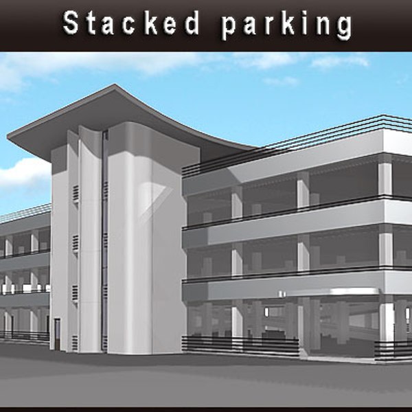 stacked parking 3d model