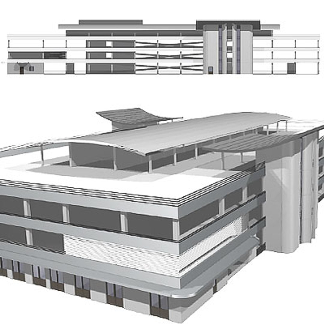 Stacked Parking 3d Model