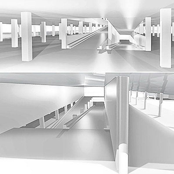 stacked parking 3d model