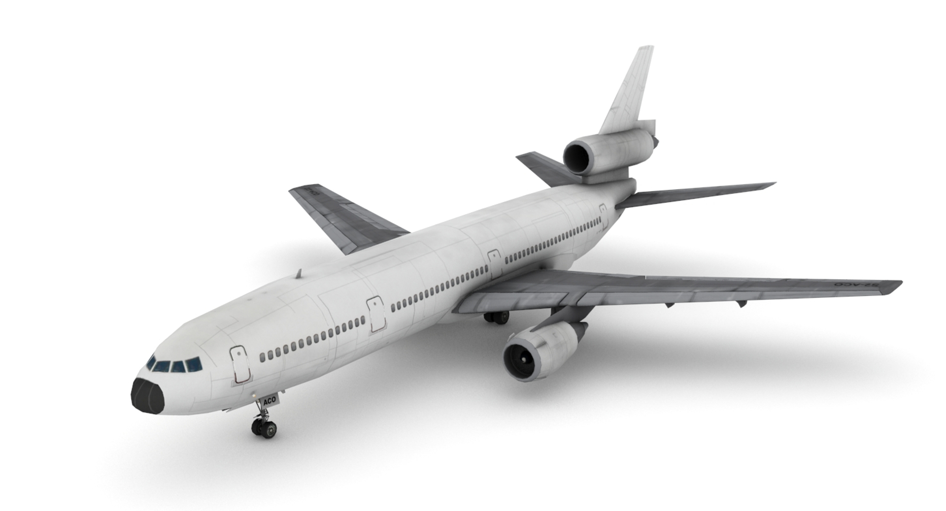 Mcdonnell Douglas Dc-10 3D Model - TurboSquid 1171610