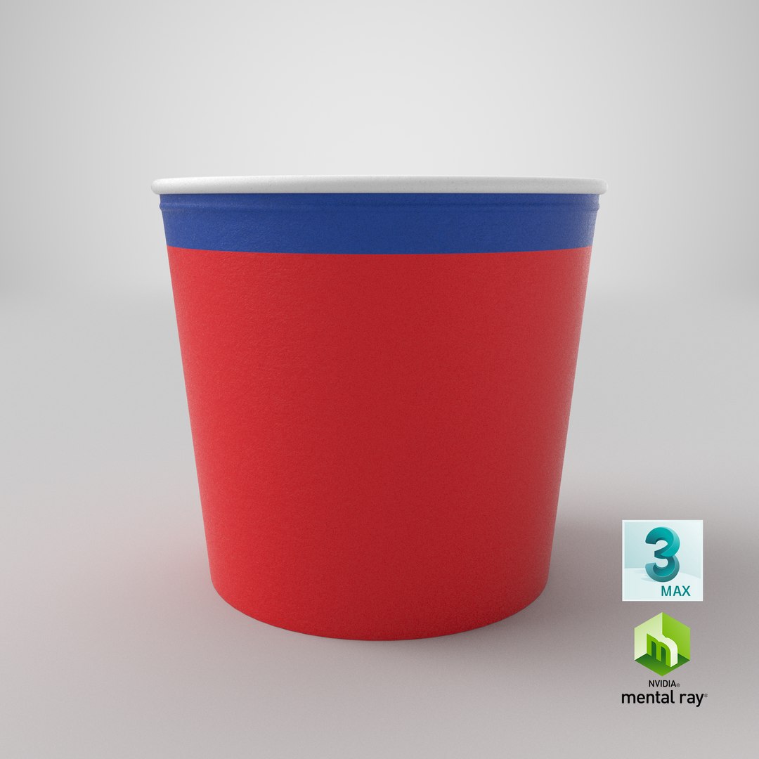 3D Fried Chicken Paper Box 85oz - TurboSquid 2017662