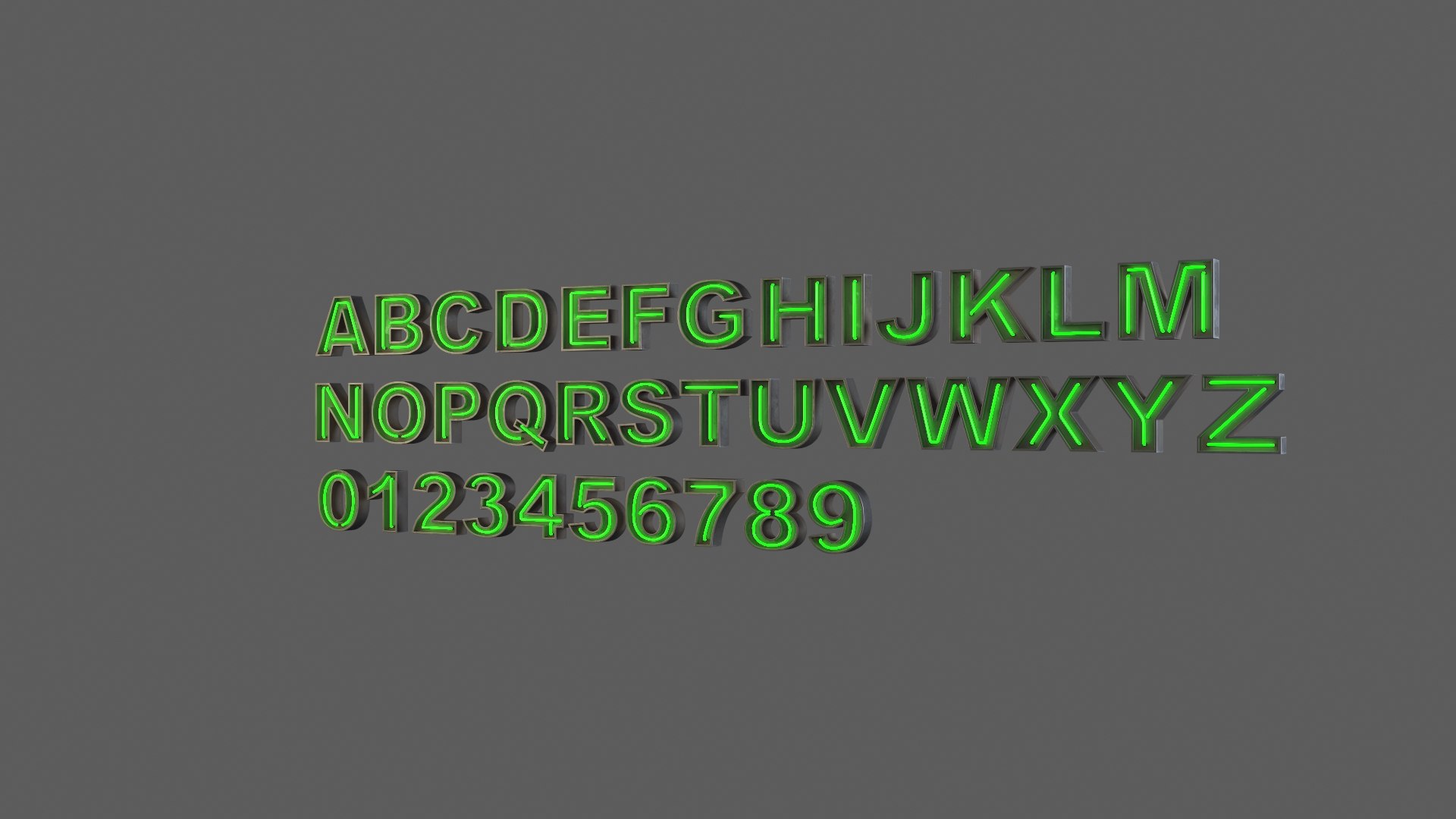 3D Neon Letter V3 - TurboSquid 1750868