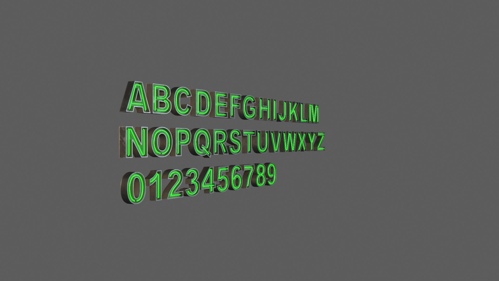 3D Neon Letter V3 - TurboSquid 1750868