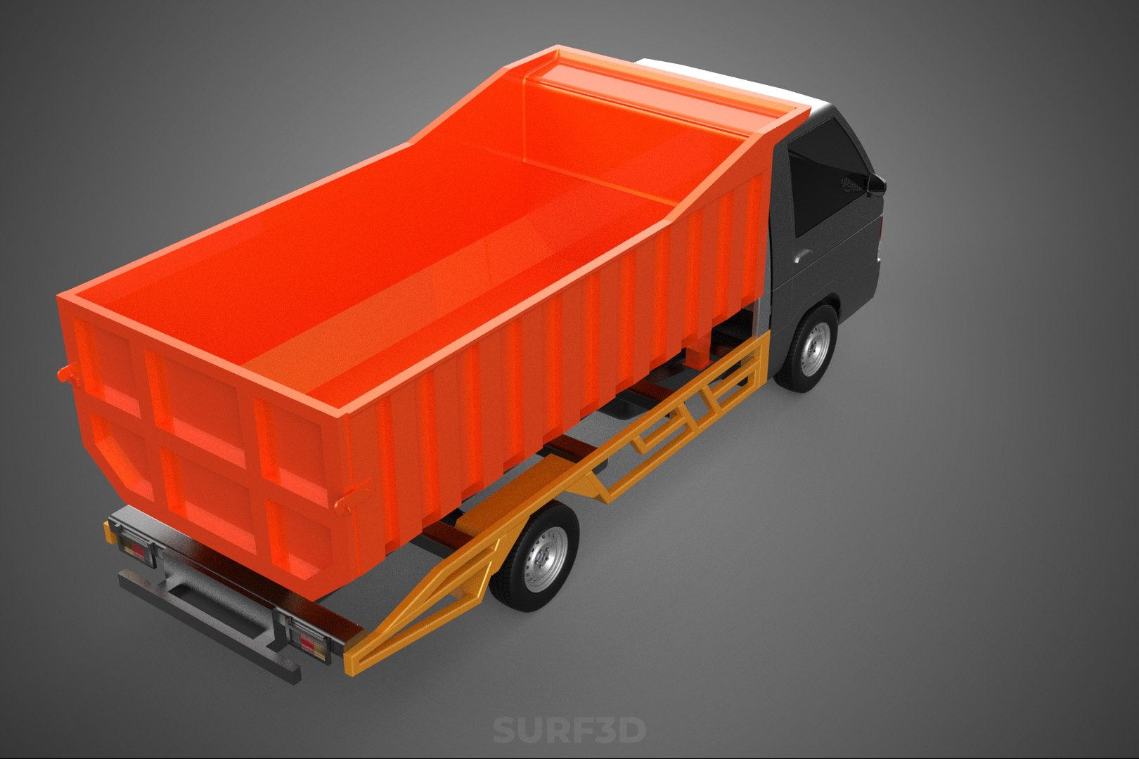 3D SMALL TIPPER DUMP TRUCK PICK UP HYDRAULIC CONTAINER CAR VEHICLE ...