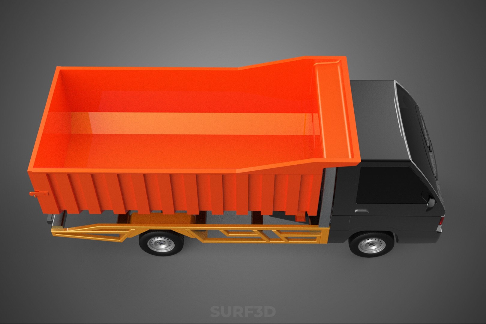 3D SMALL TIPPER DUMP TRUCK PICK UP HYDRAULIC CONTAINER CAR VEHICLE ...
