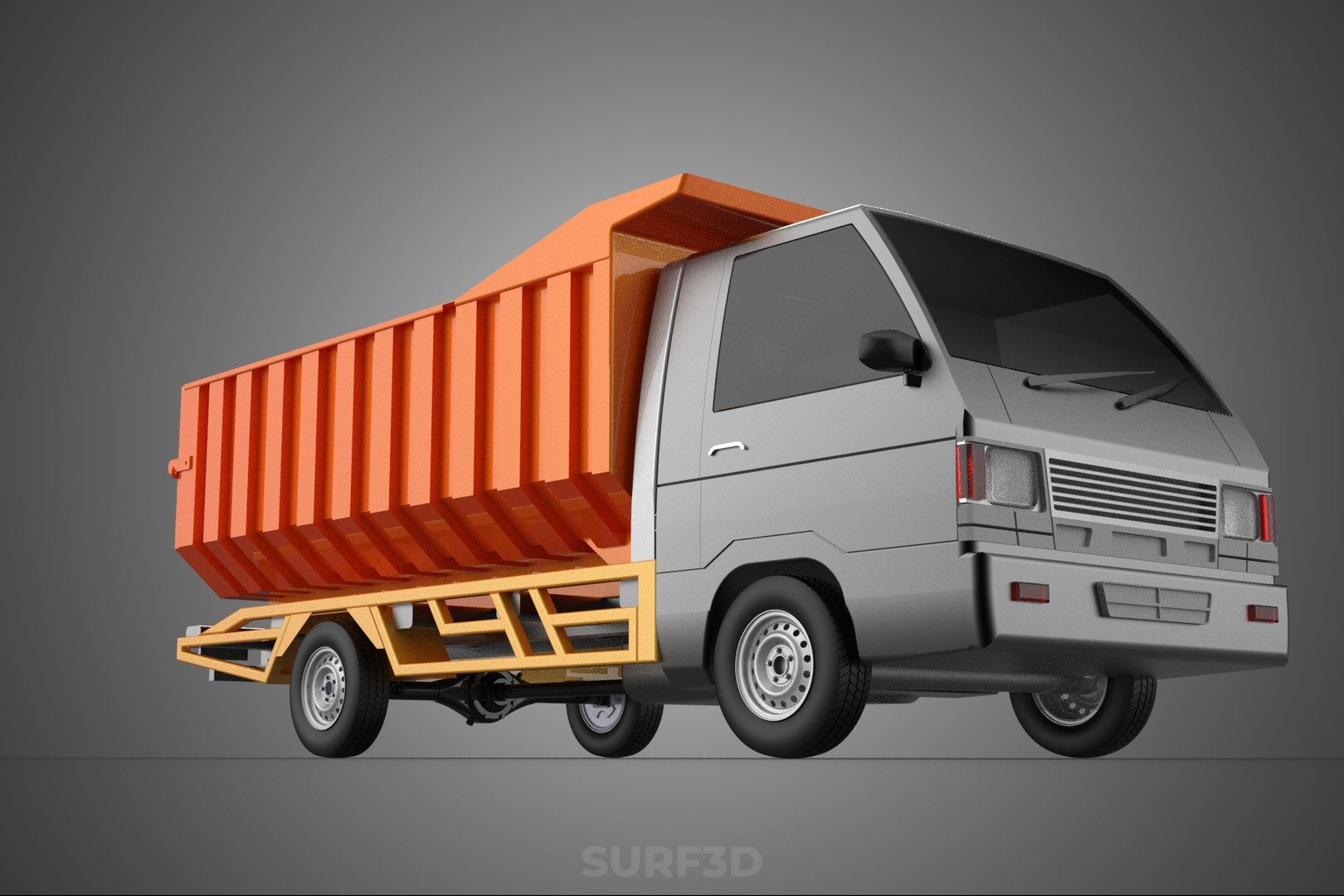 3D SMALL TIPPER DUMP TRUCK PICK UP HYDRAULIC CONTAINER CAR VEHICLE ...
