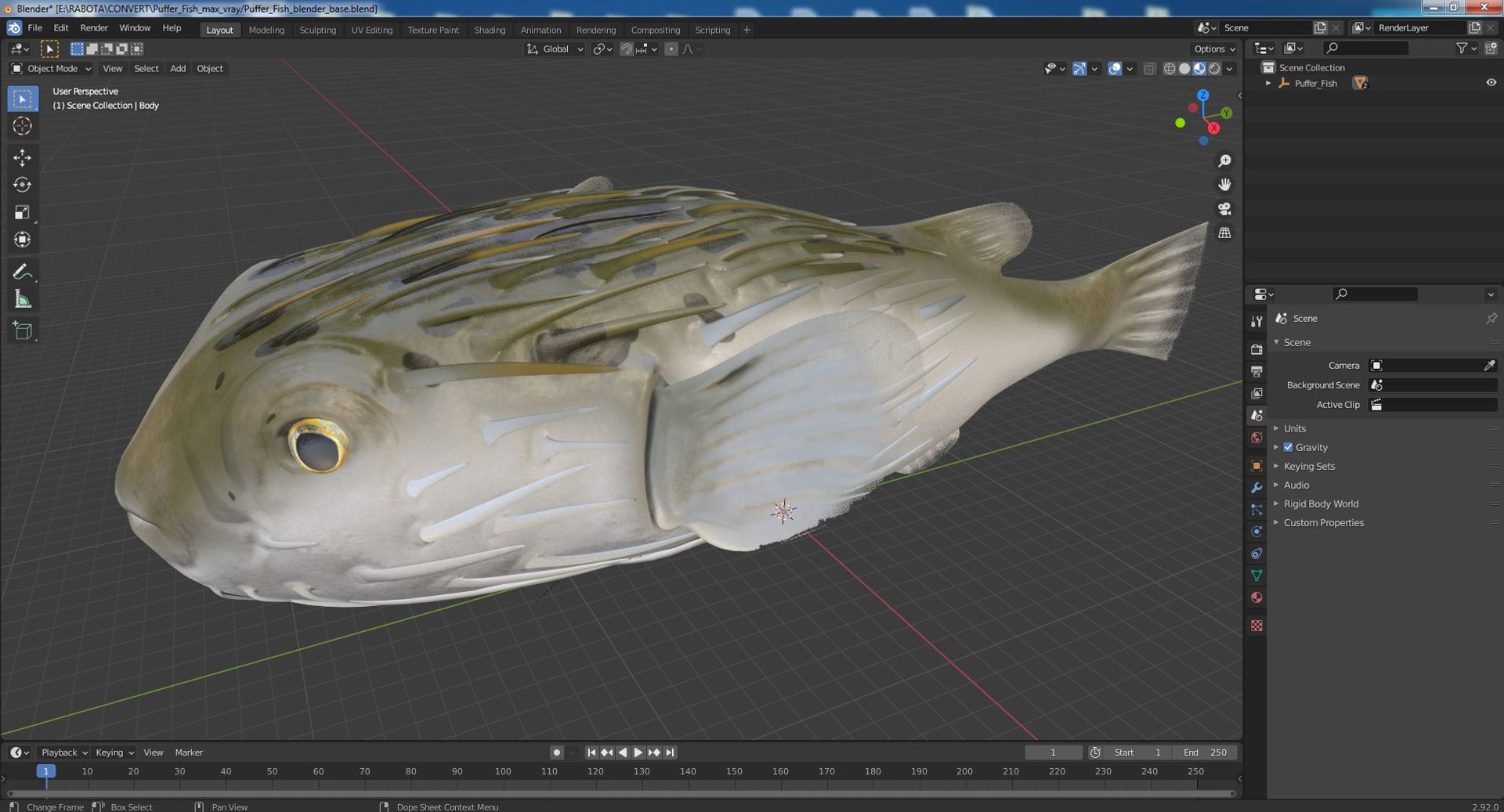 3D Puffer Fish Model - TurboSquid 2191849
