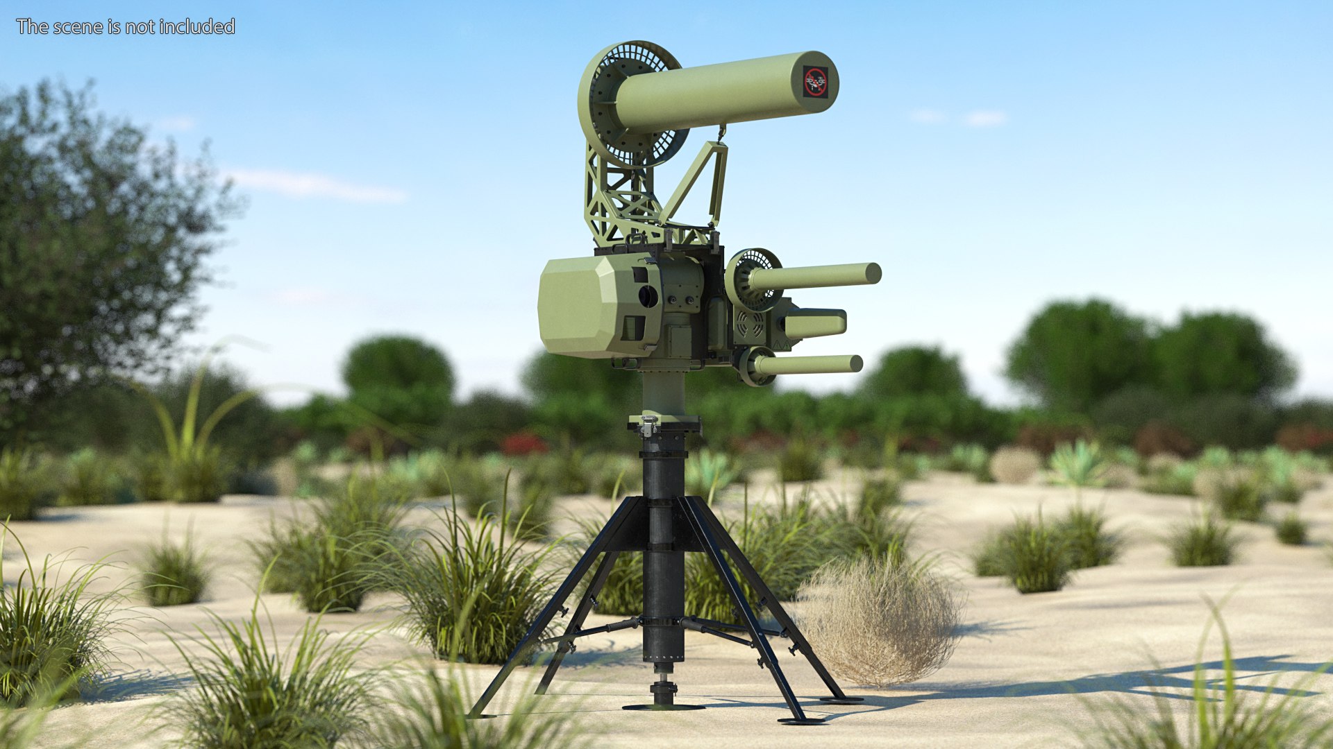 Anti UAV Electro Optical System and Directional RF Inhibitor 3D model ...