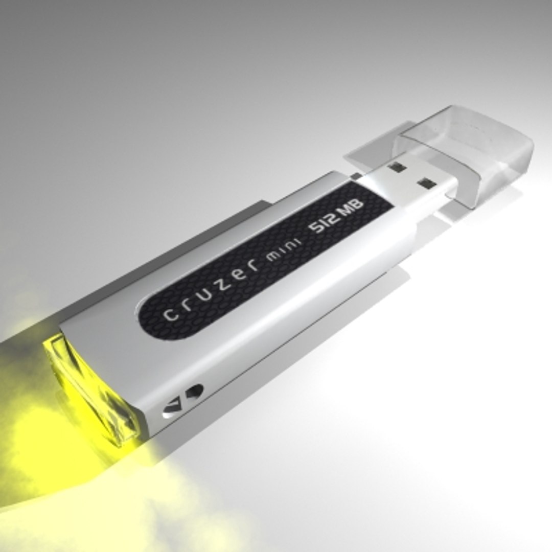 3d Model Of Sandisk Cruzer Mini Flash