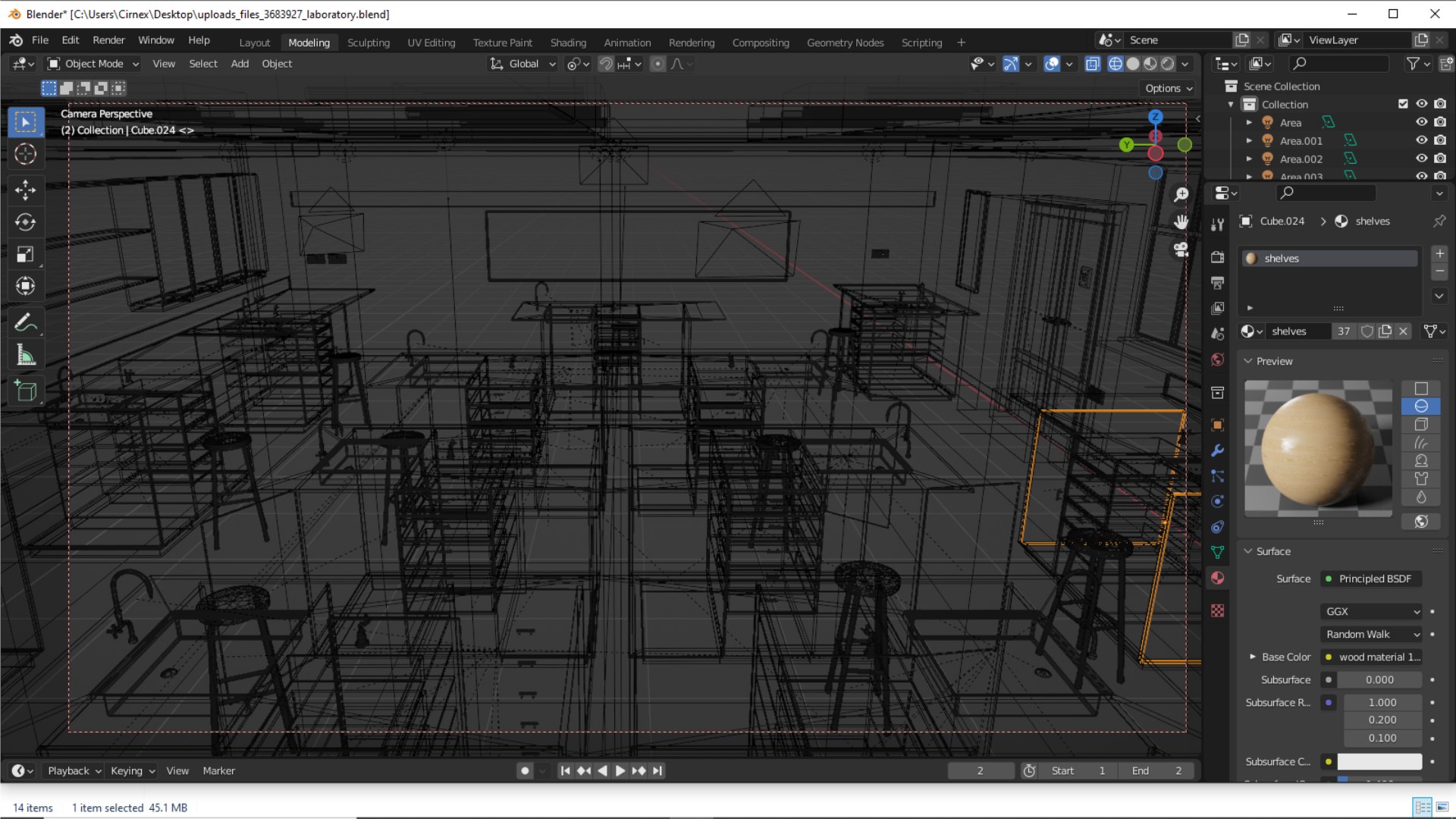 3D High School Laboratory - TurboSquid 1968123