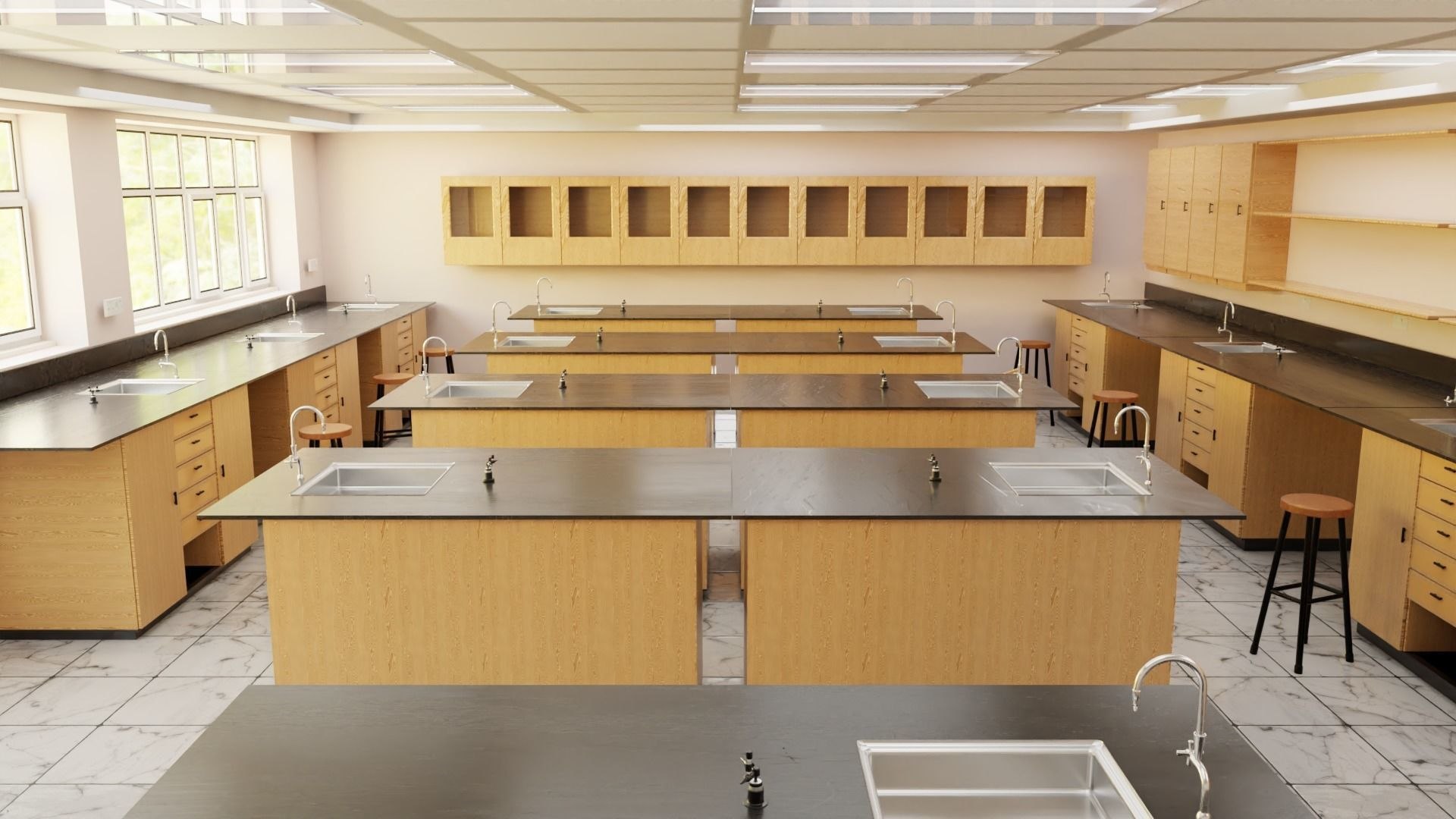 3D High School Laboratory - TurboSquid 1968123