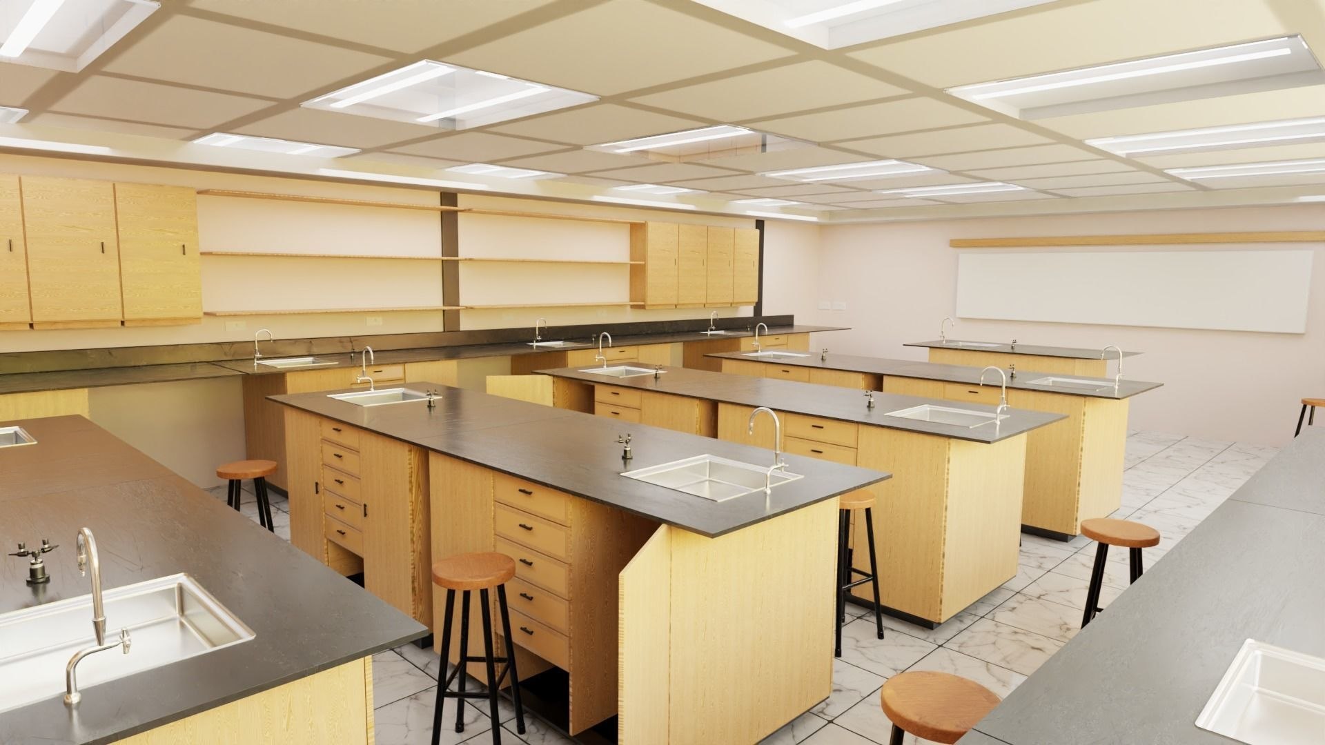 3D High School Laboratory - TurboSquid 1968123