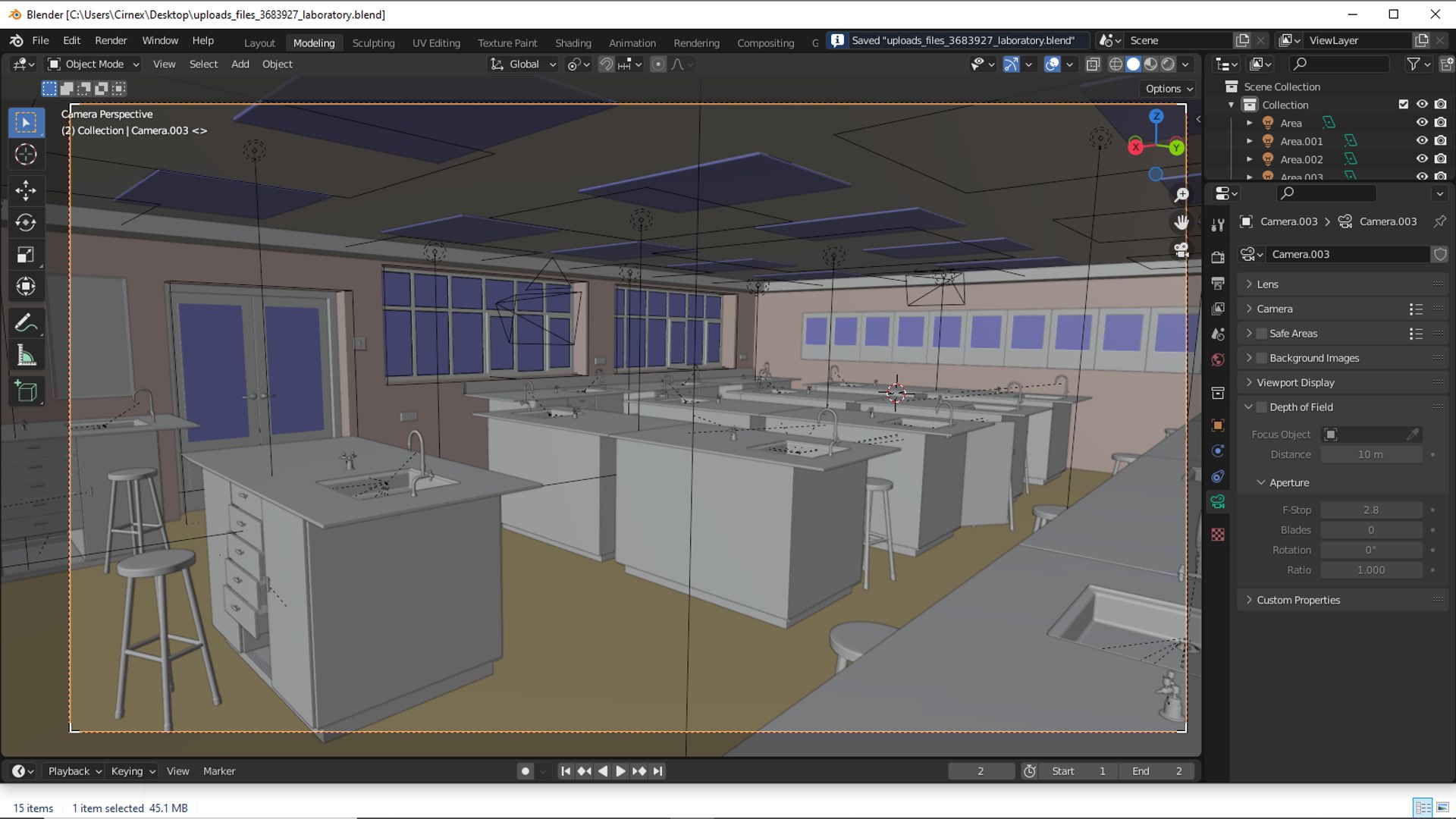 3D High School Laboratory - TurboSquid 1968123