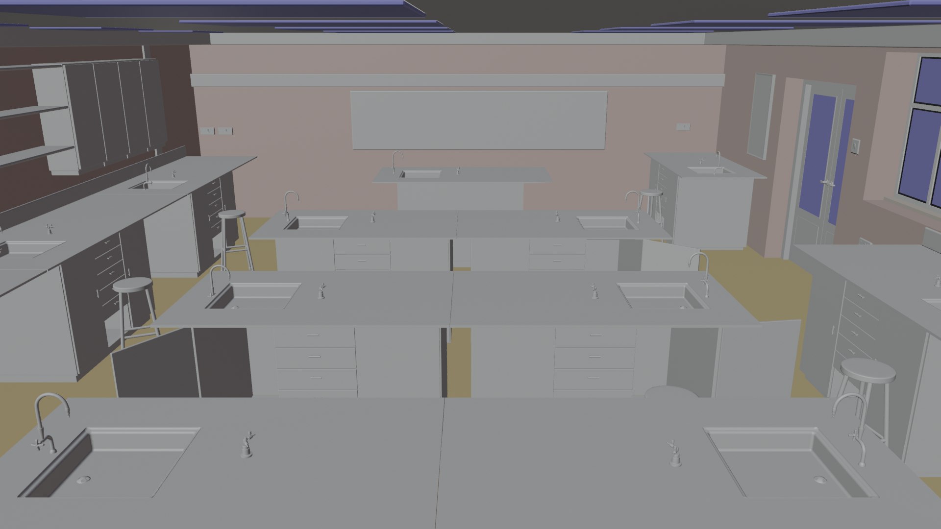 3D High School Laboratory - TurboSquid 1968123