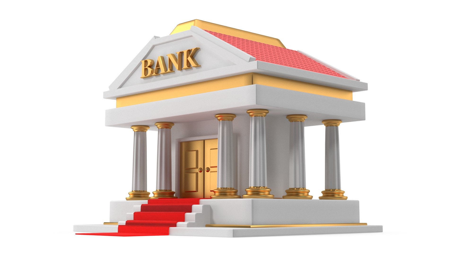 Cartoon Bank 1 Model - TurboSquid 2403789