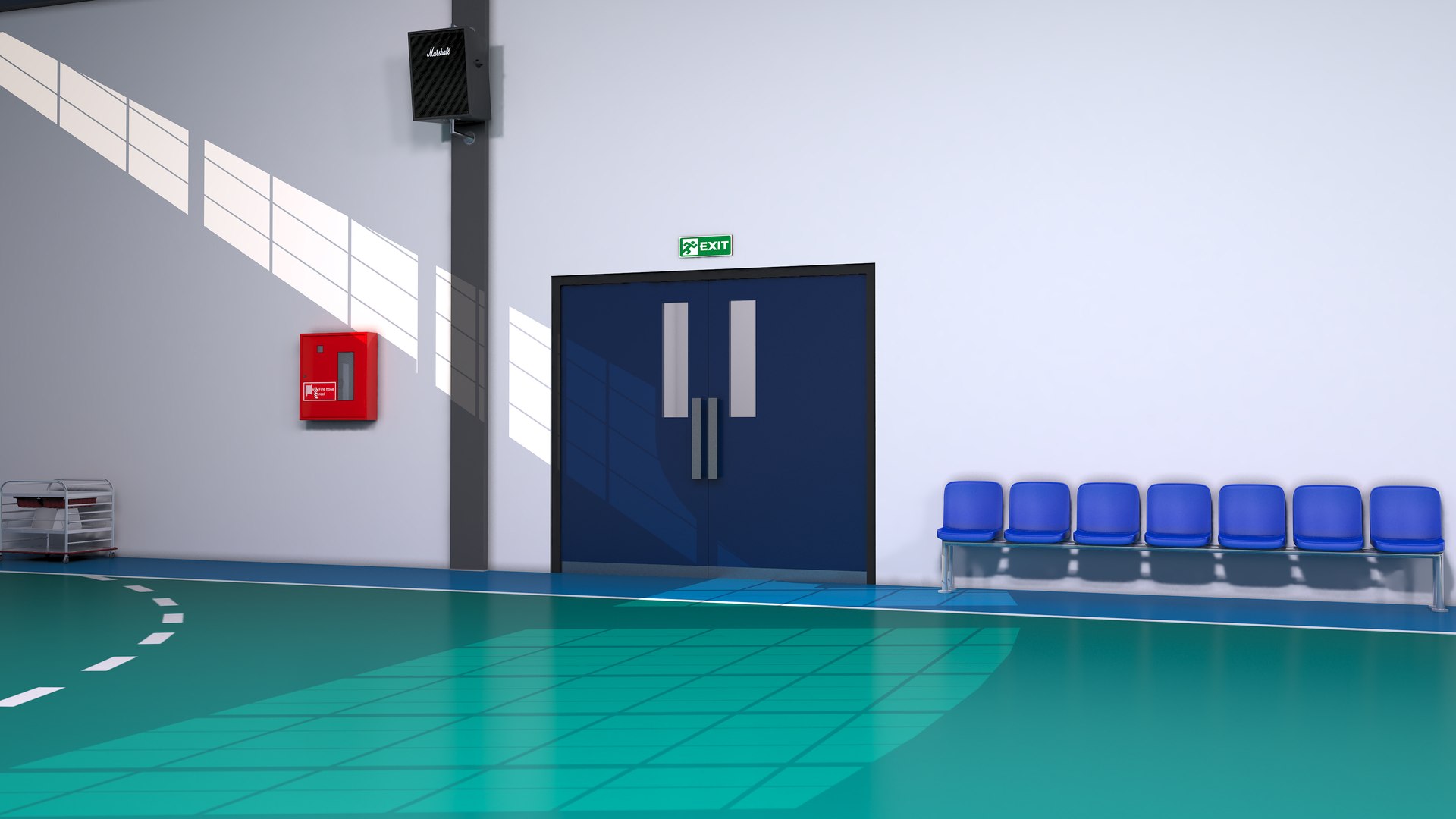Handball Court Locker Room 3D model - TurboSquid 2022866