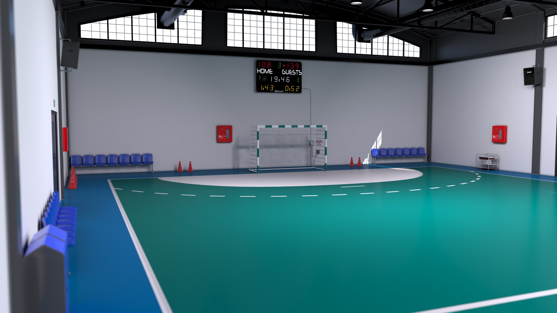 Handball Court Locker Room 3D model - TurboSquid 2022866