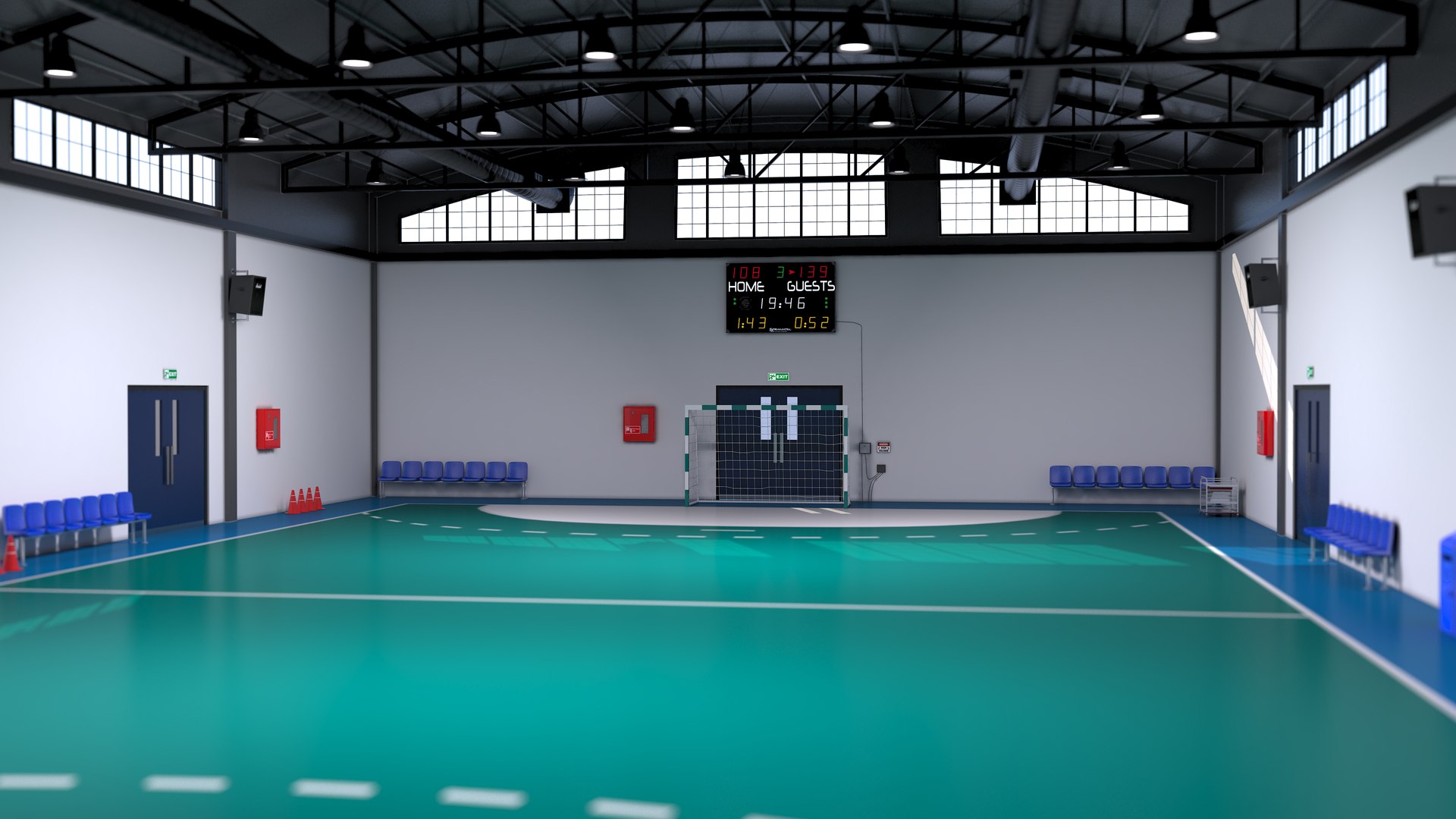 Handball Court Locker Room 3D model - TurboSquid 2022866
