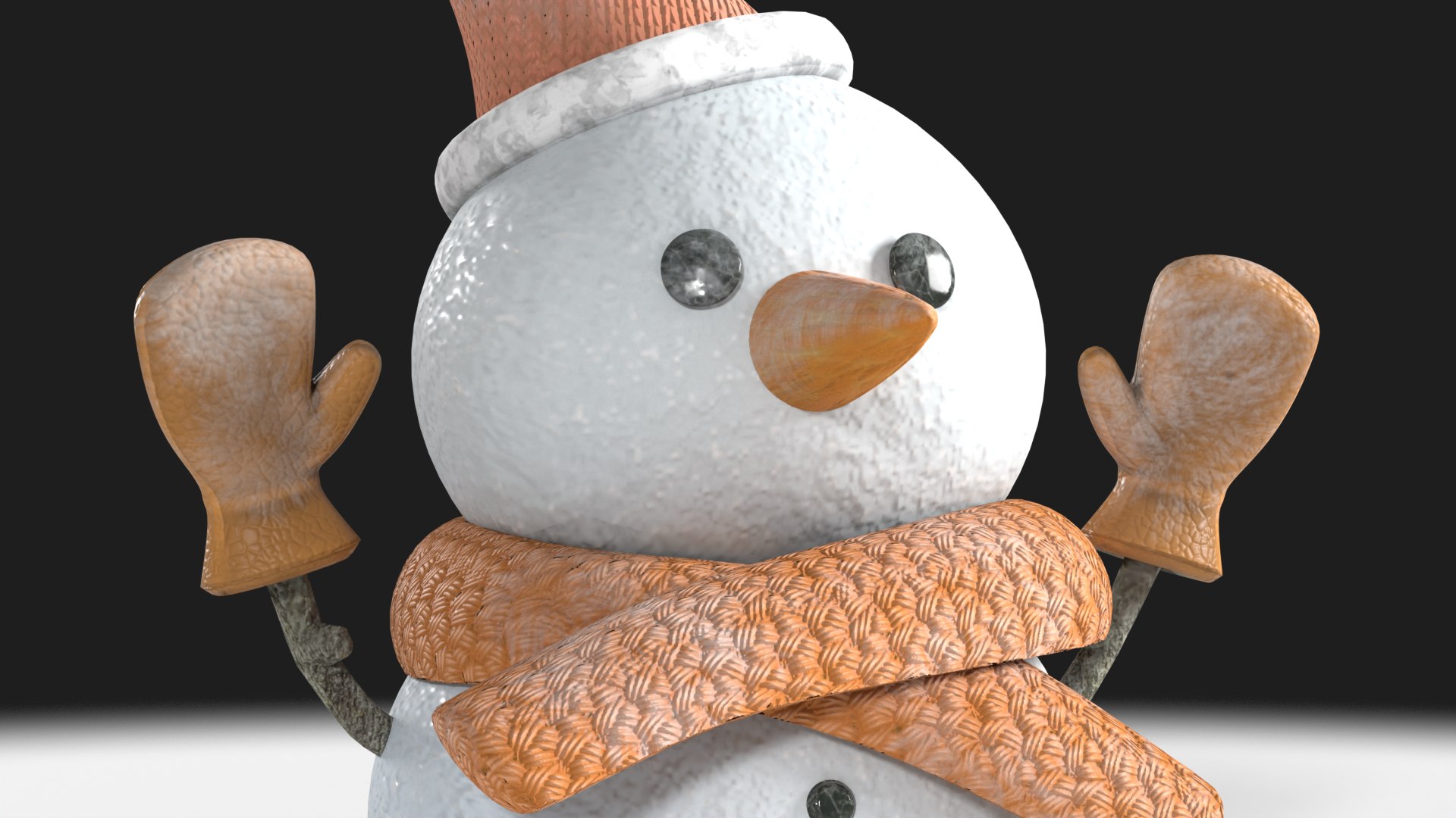 Snow Man With Orange Scalp 3D Model - TurboSquid 1996830