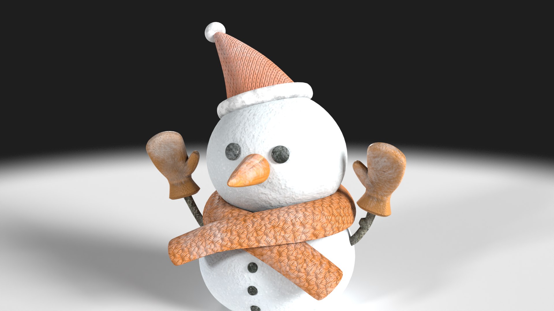 Snow Man With Orange Scalp 3D Model - TurboSquid 1996830