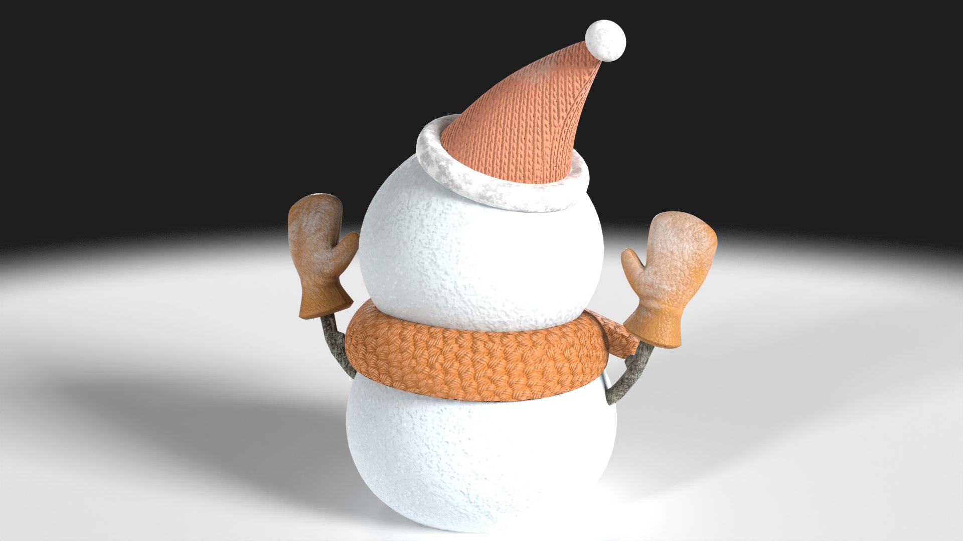 Snow Man With Orange Scalp 3D Model - TurboSquid 1996830