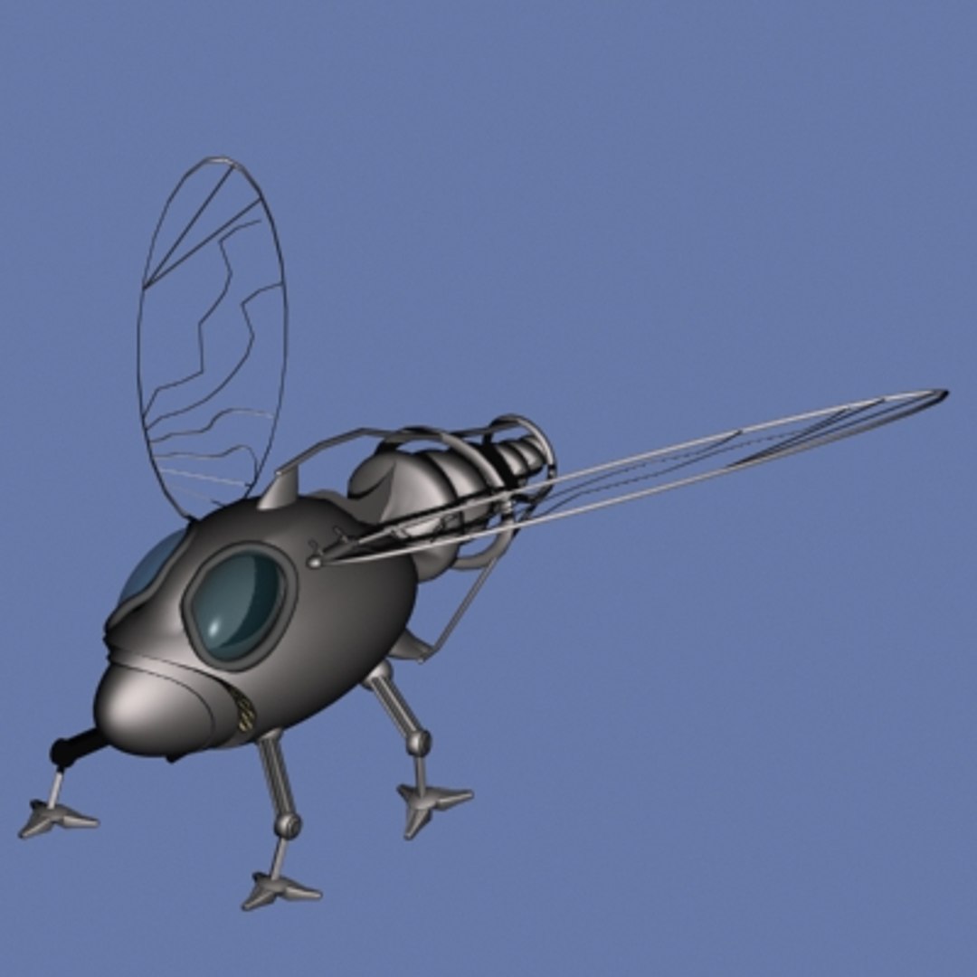 3d Cyber Space Ship Moth Model