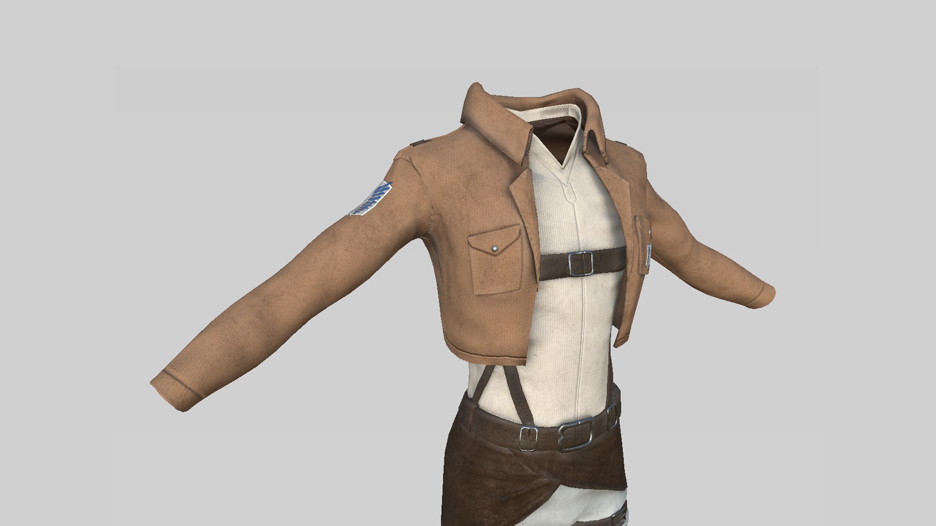 04 Attack On Titan Outfit Collection - Character Design Anime 3D Model ...