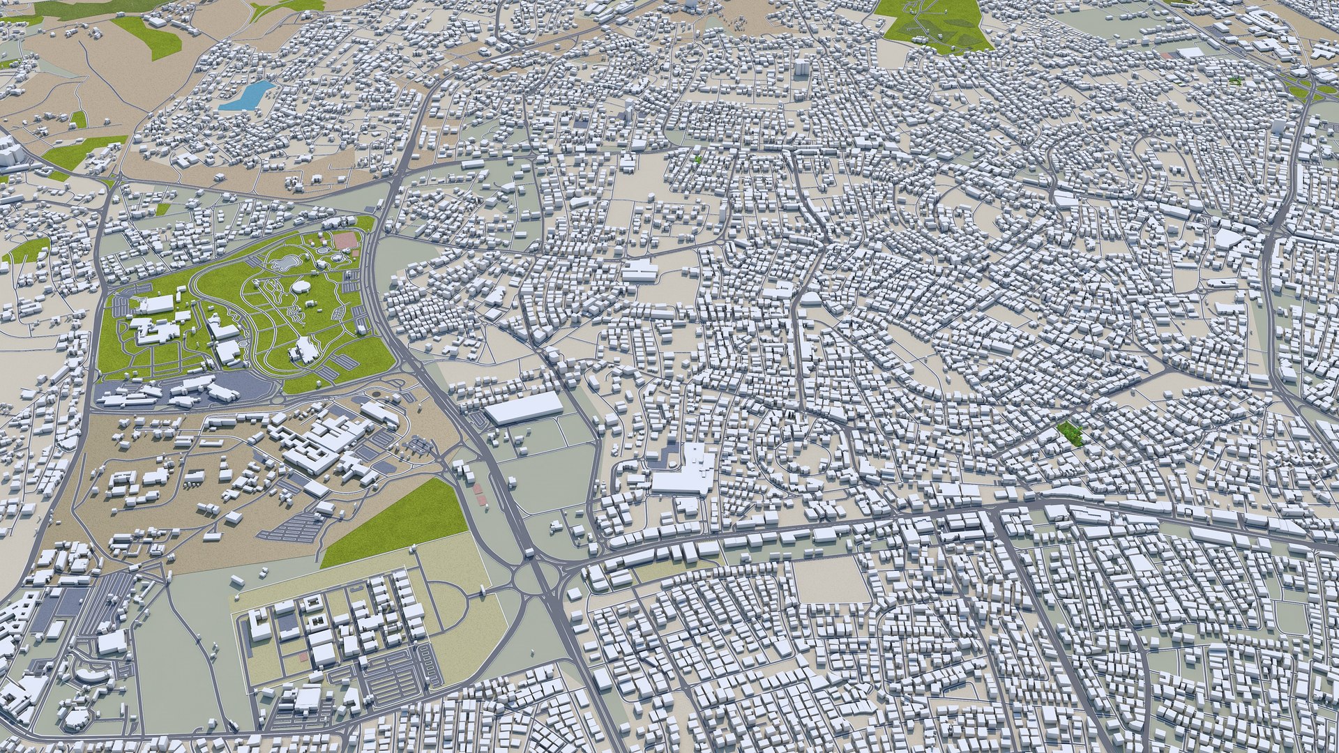 3D city area building model - TurboSquid 1608562