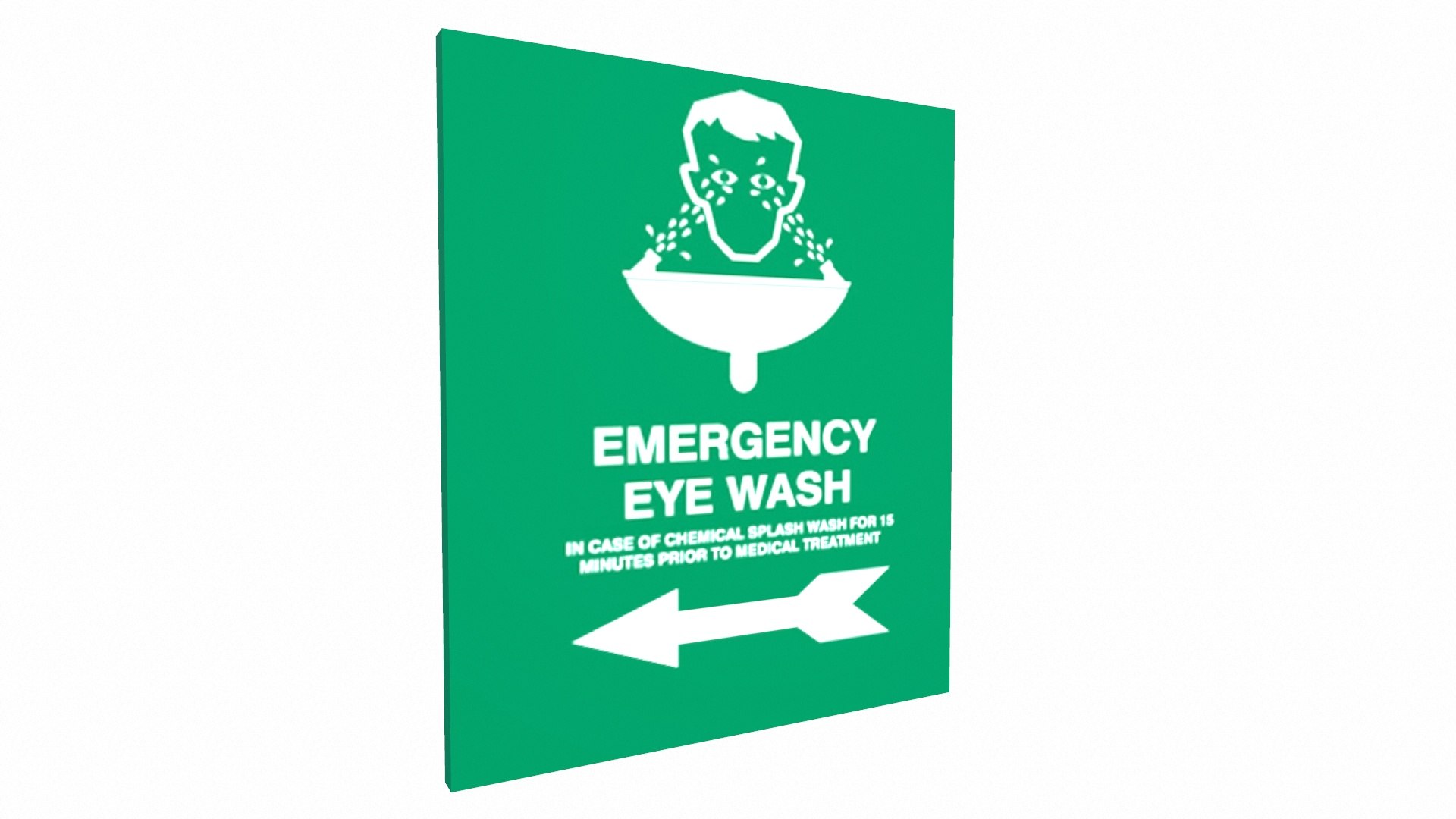 3D Eye Wash Sign Board - TurboSquid 2358341