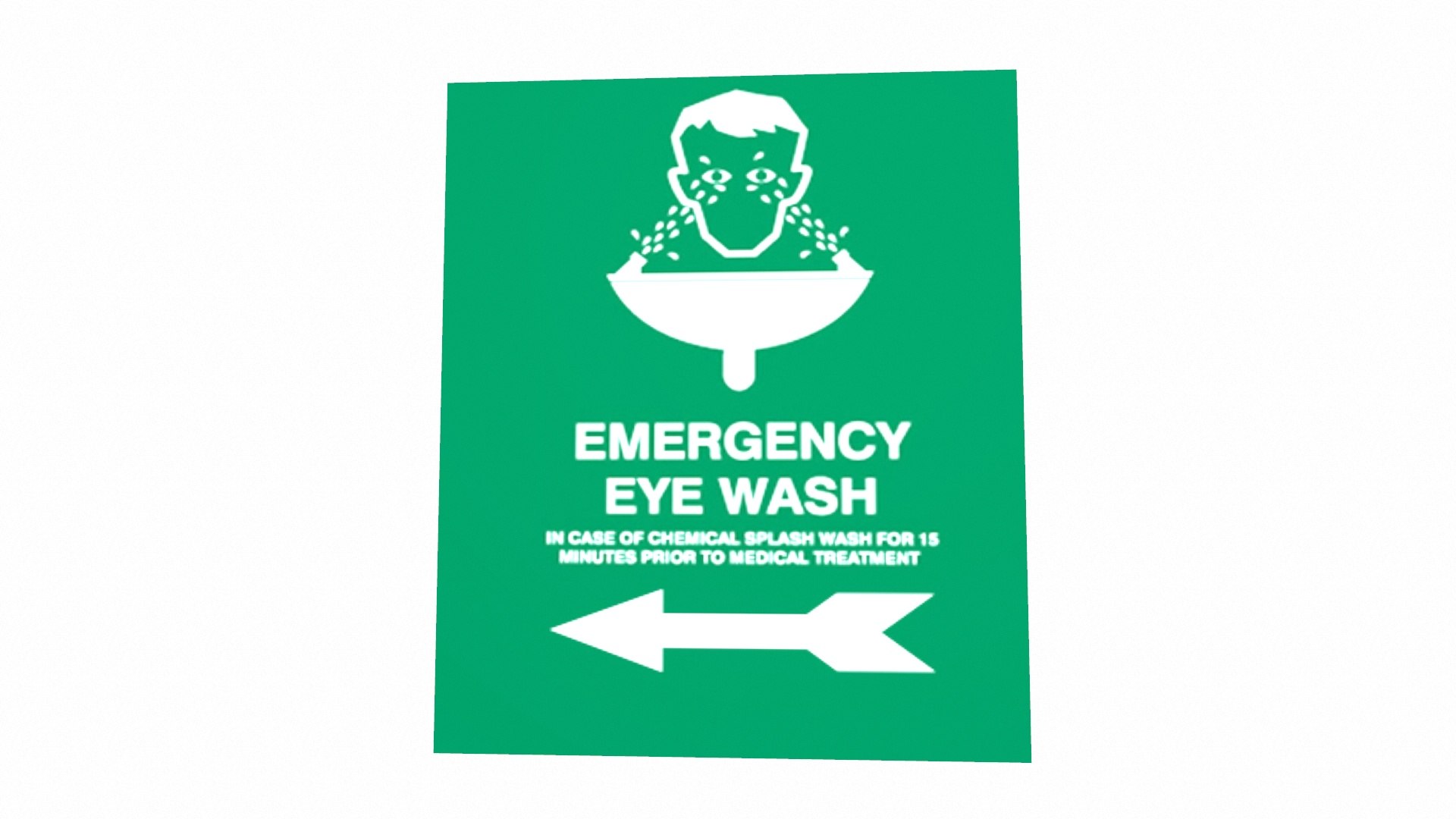 3D Eye Wash Sign Board - TurboSquid 2358341