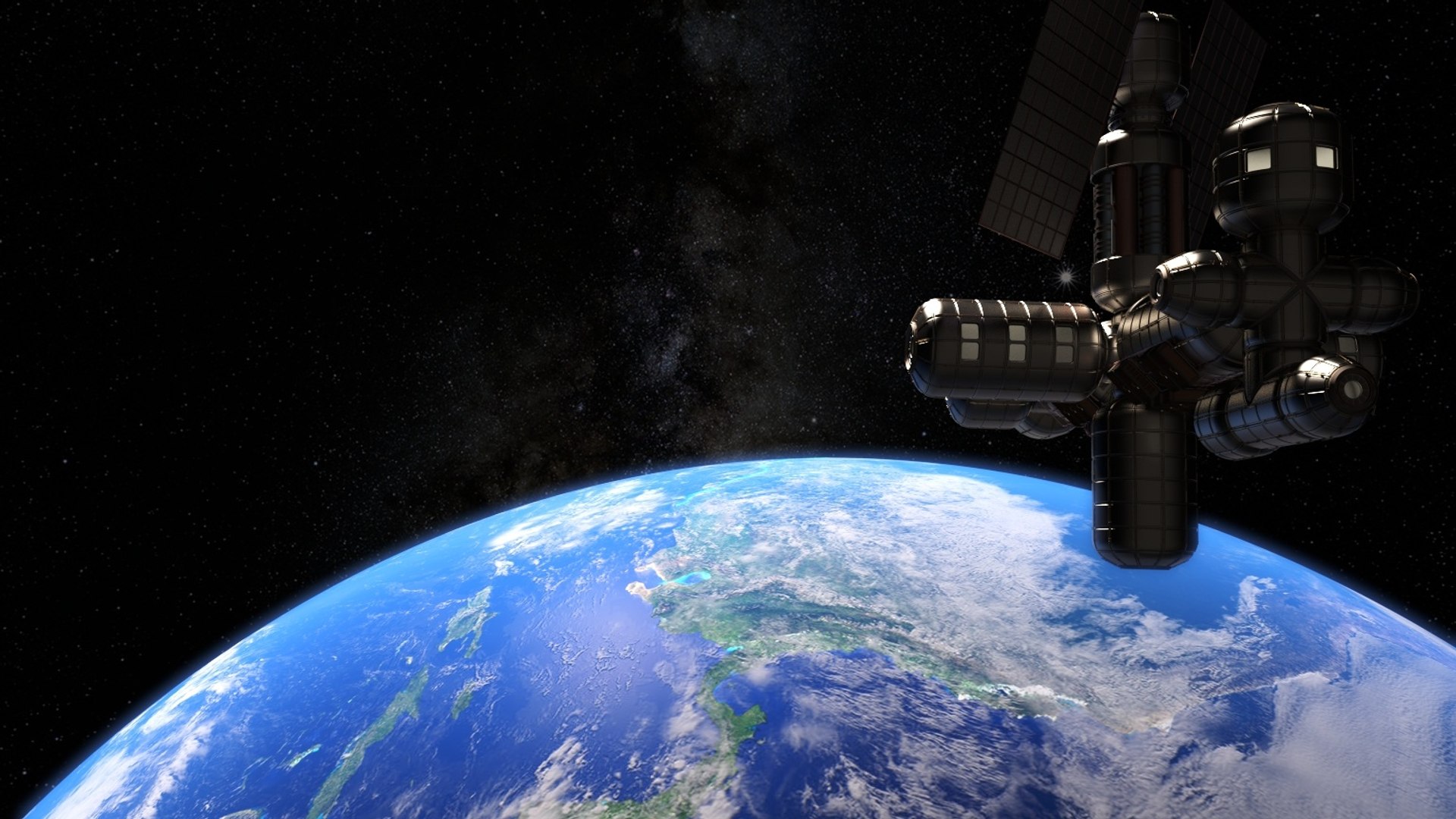 concept spacestation modern 3d model