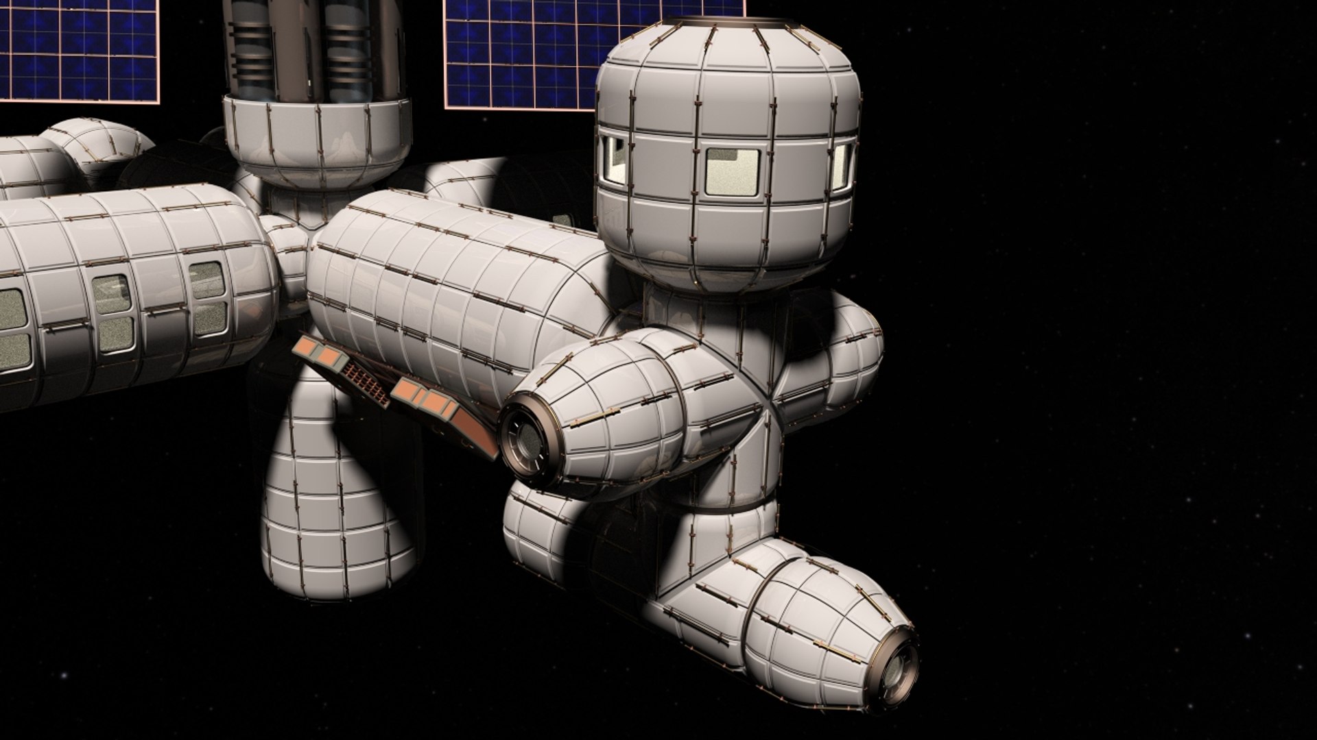 concept spacestation modern 3d model