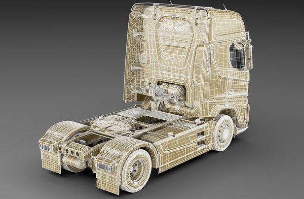 modelo 3d Camioneta Ford F-max 2019 con remolque - TurboSquid 1493204