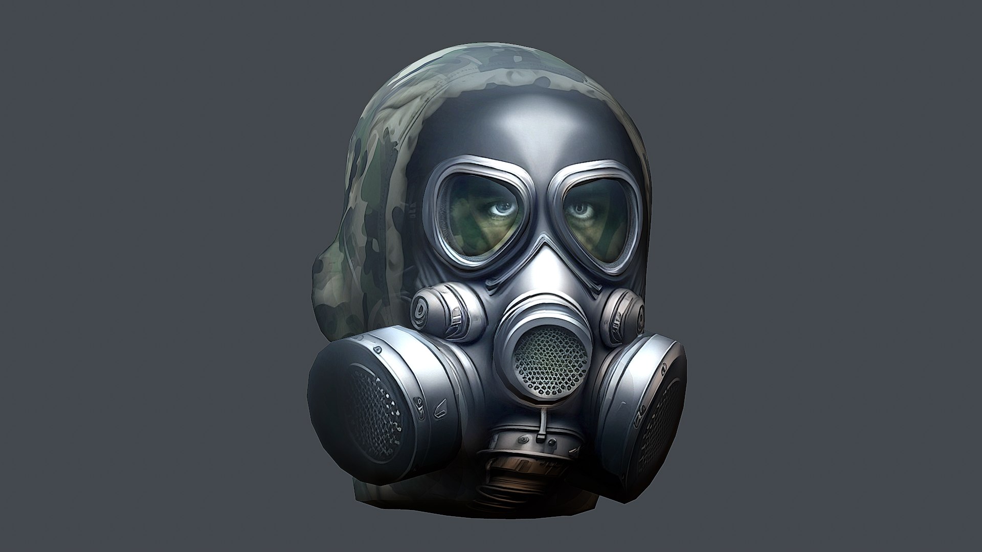 Gas Mask Protection Futuristic Isolated Equipment Model - TurboSquid ...